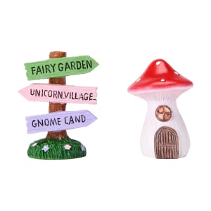 Fairy Garden: Sign and Mushroom House - Kmart