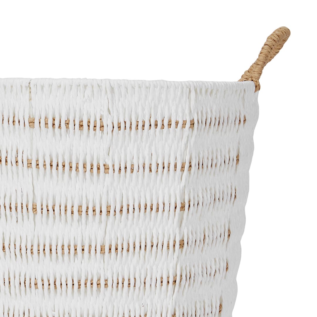 Round Paper Rope Round Basket - White - Kmart