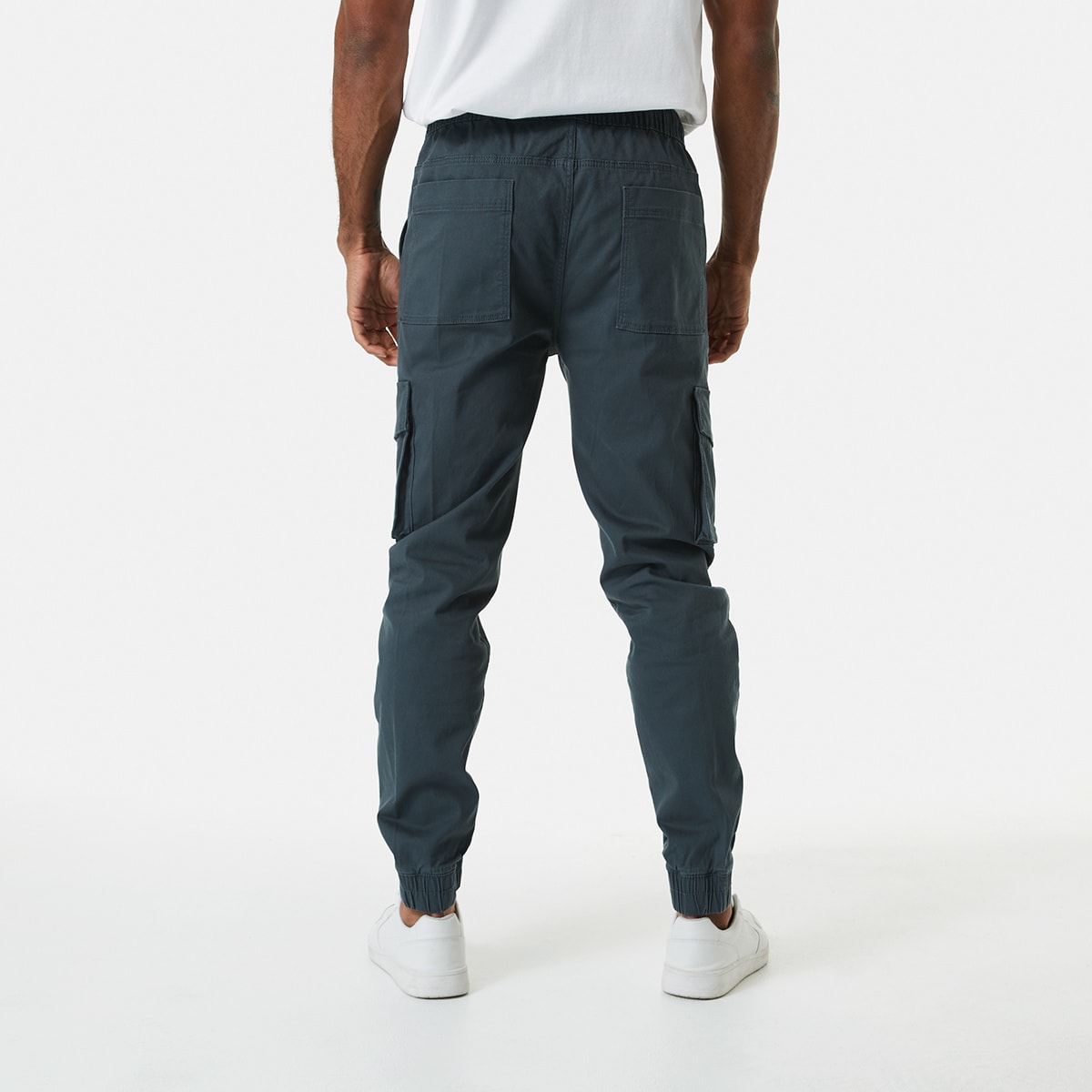 Elastic Waist and Cuffed Cargo Pants - Kmart