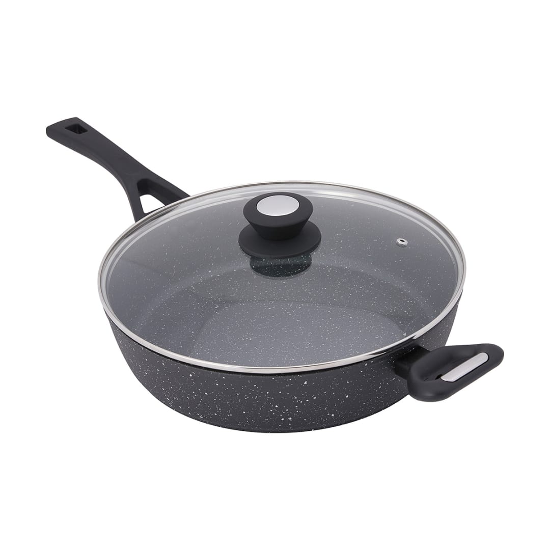 30cm Stone Blast Saute Pan - Black - Kmart