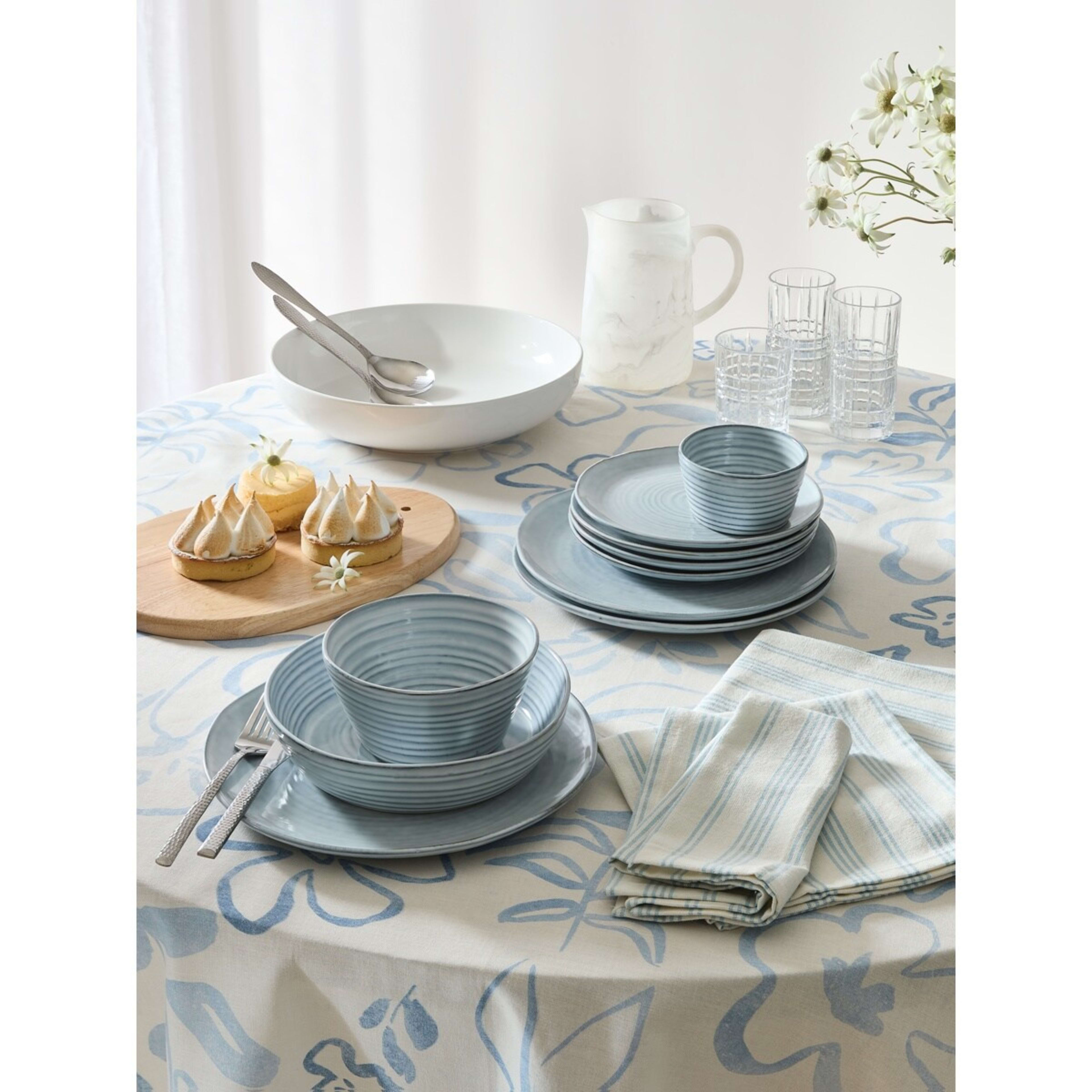 4 Pack Blue Stripe Napkins - Kmart