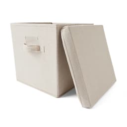 Linen Look Storage Box - Kmart