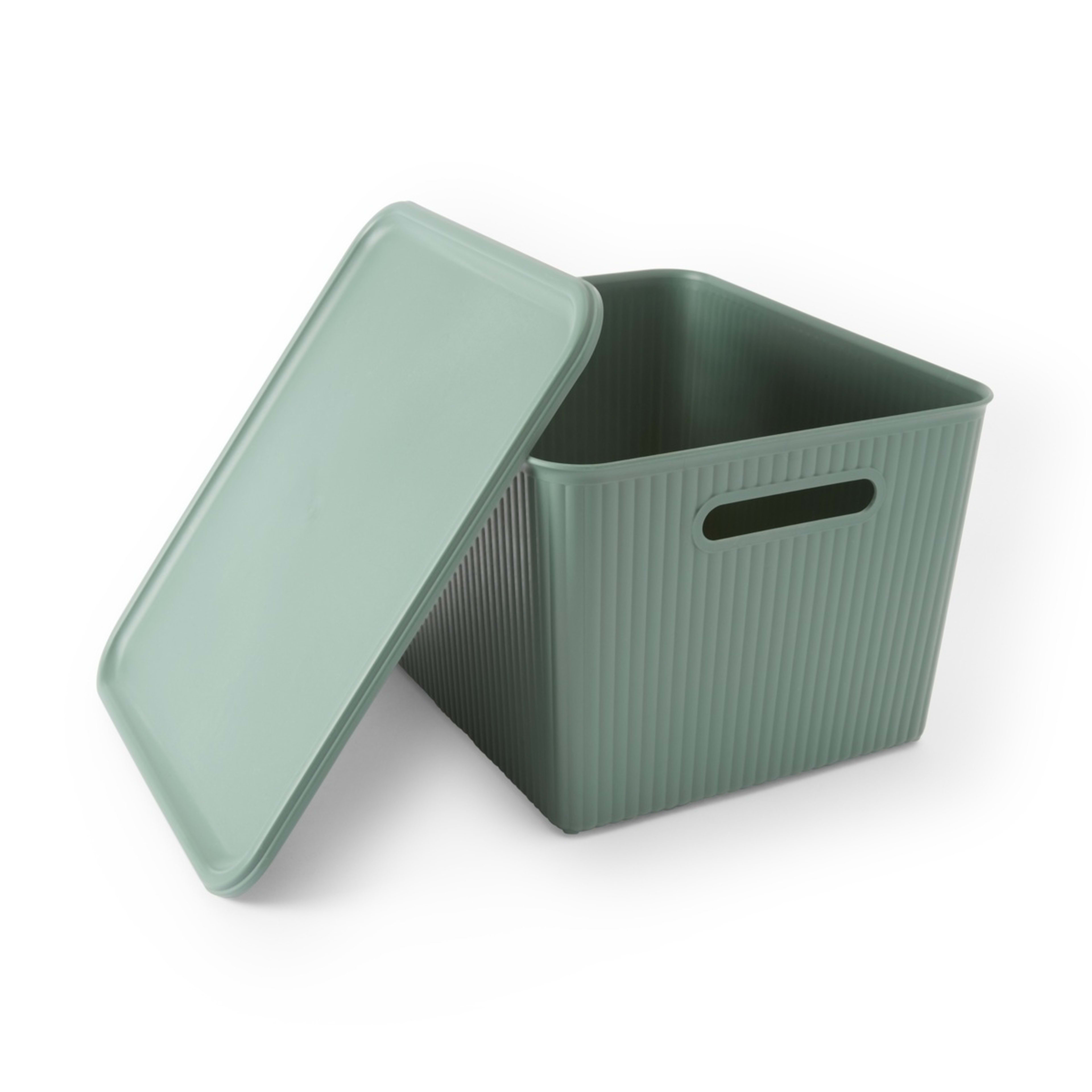 18L Ribbed Container - Green - Kmart