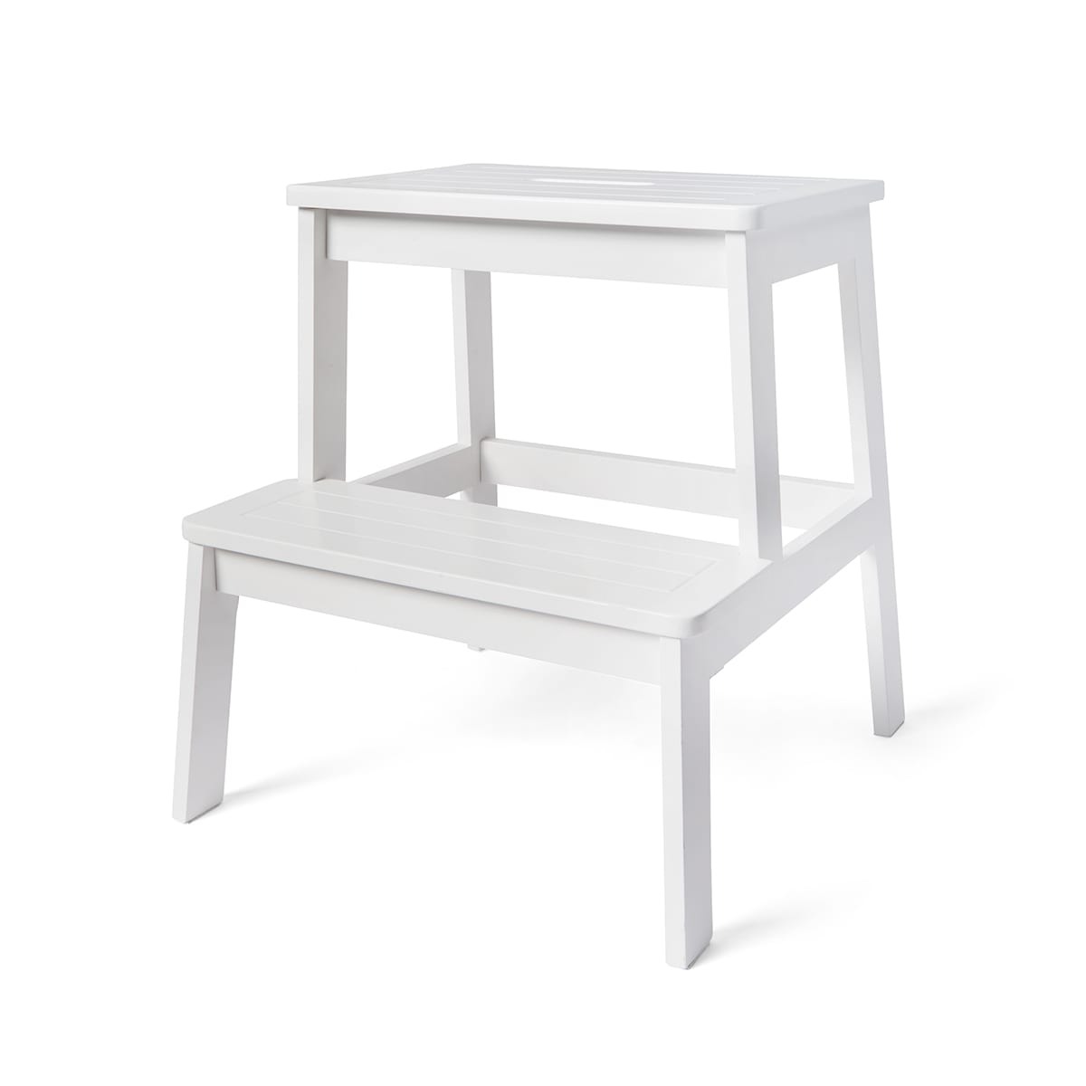 Panelled Step Stool - White - Kmart