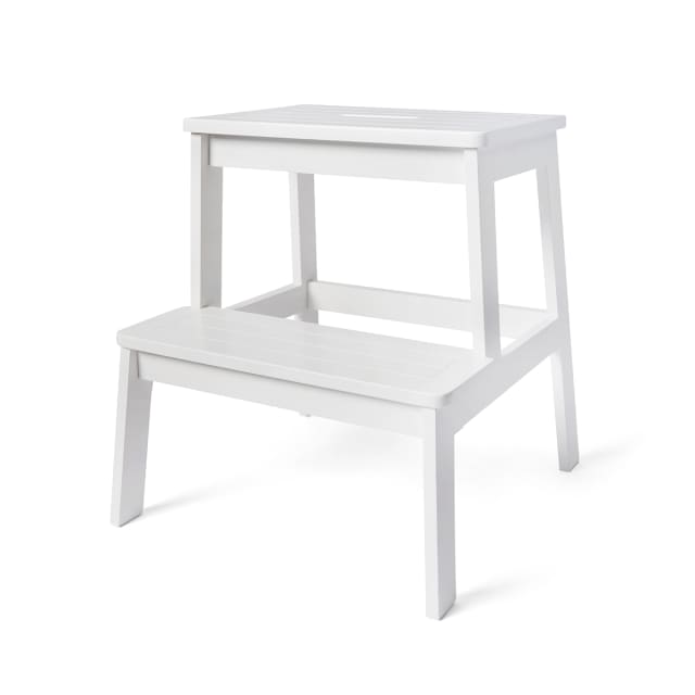 Panelled Step Stool - White - Kmart