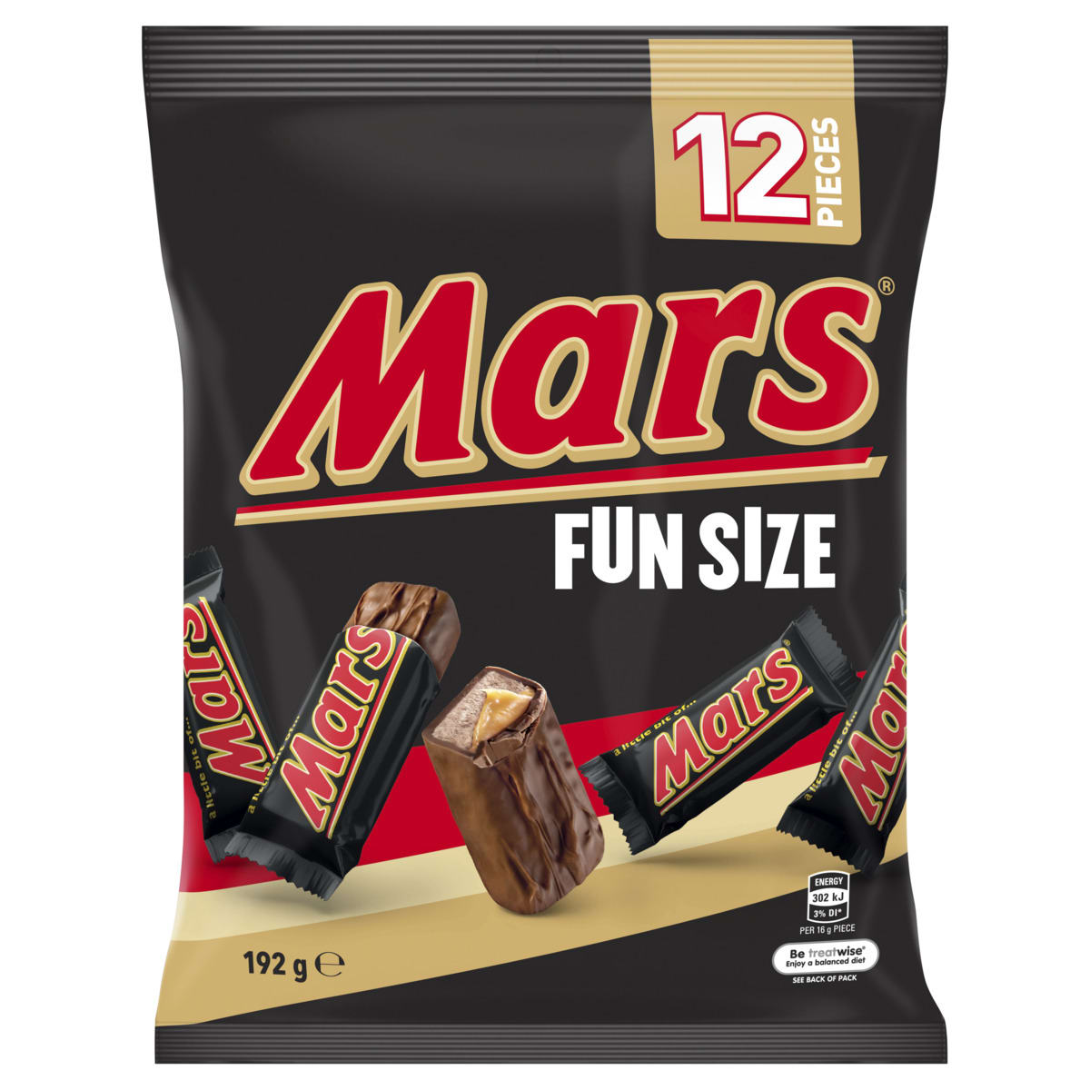 12 Piece Mars Bar Fun Size Share Bag 192g - Kmart NZ