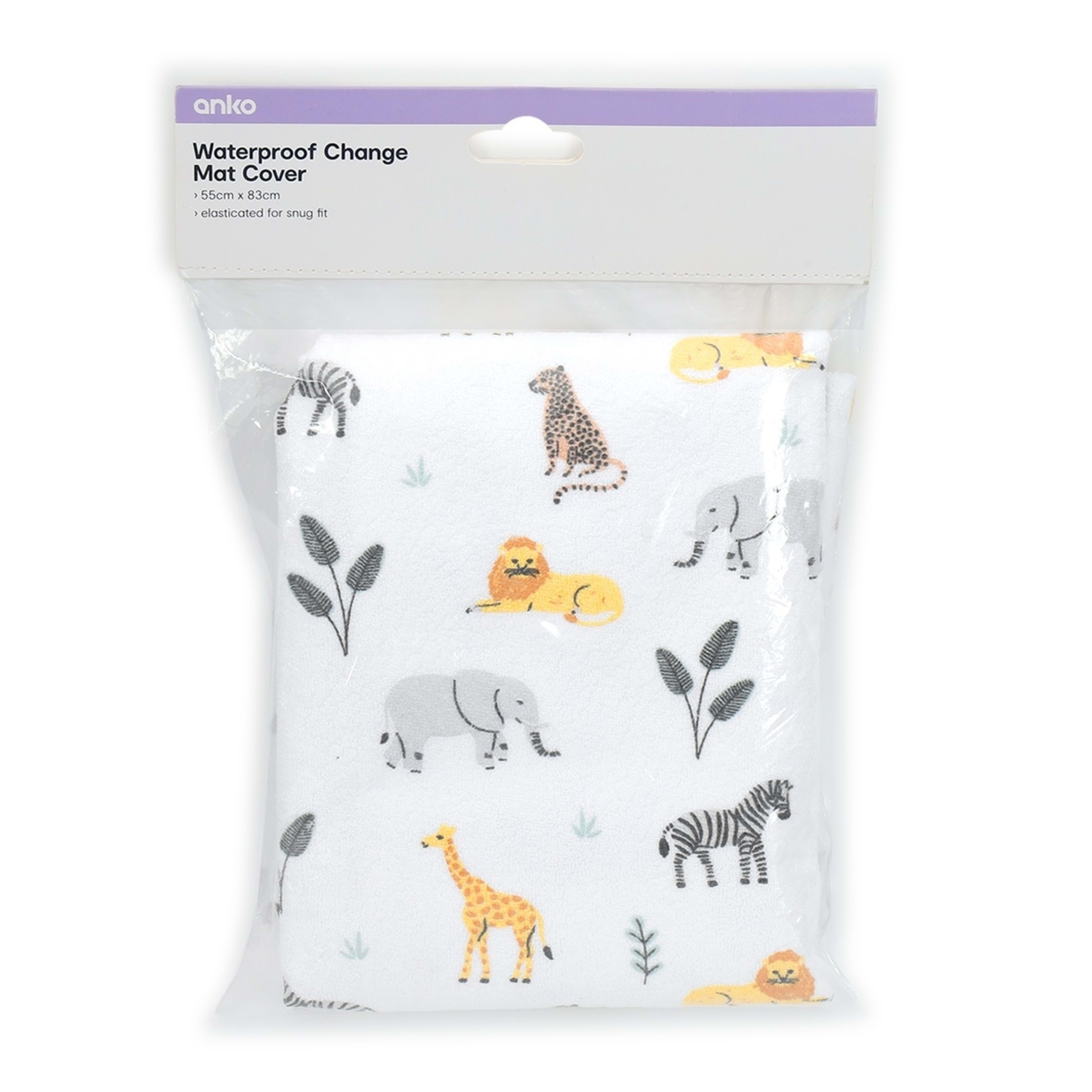Waterproof Change Mat Cover - Safari - Kmart