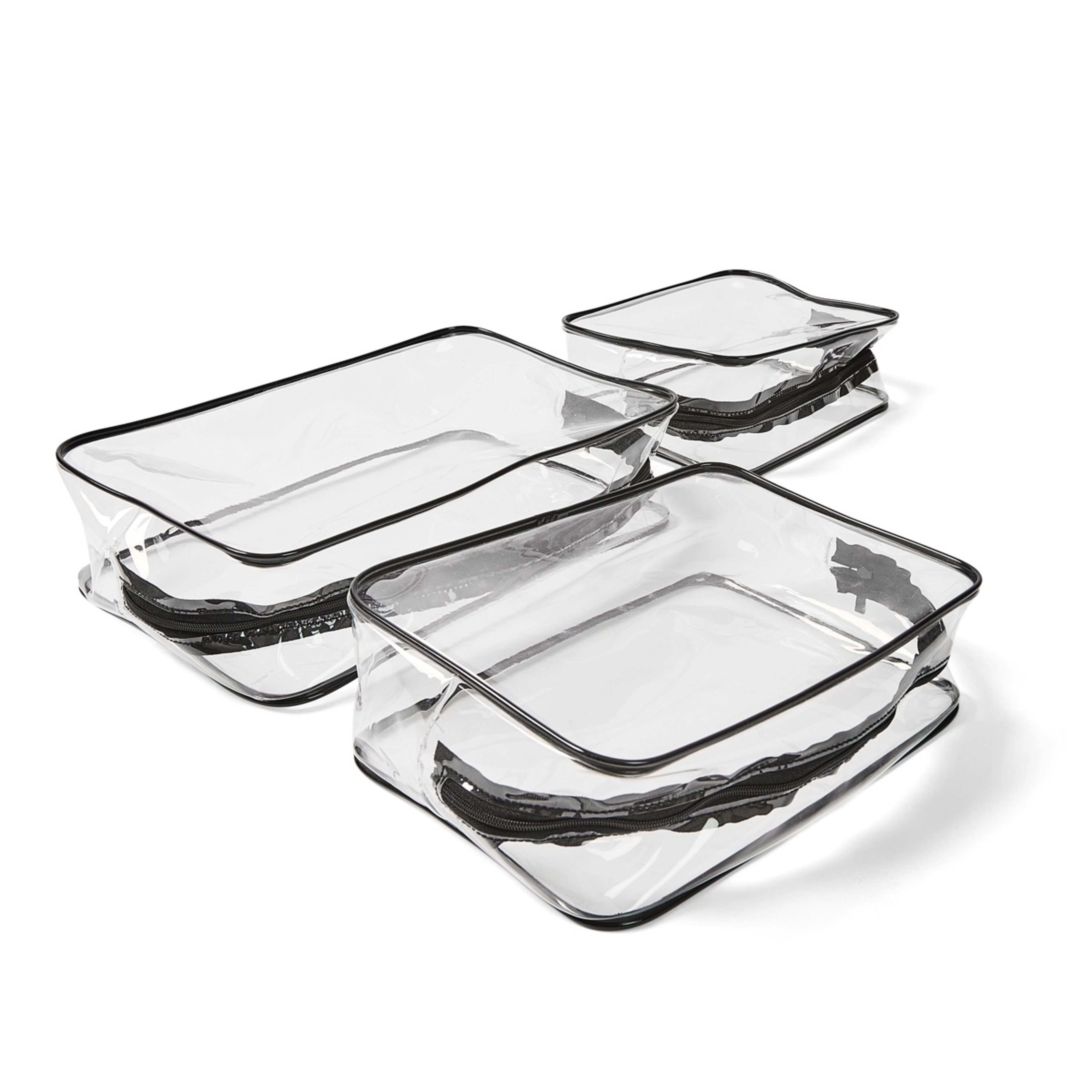 3 Piece Clear Soft Packing Cube Set - Kmart