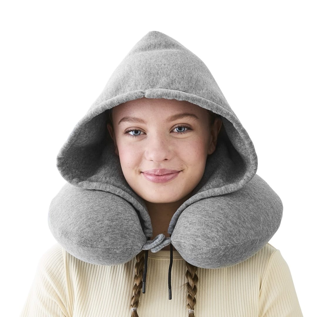 Memory Foam Travel Pillow with Hood - Kmart