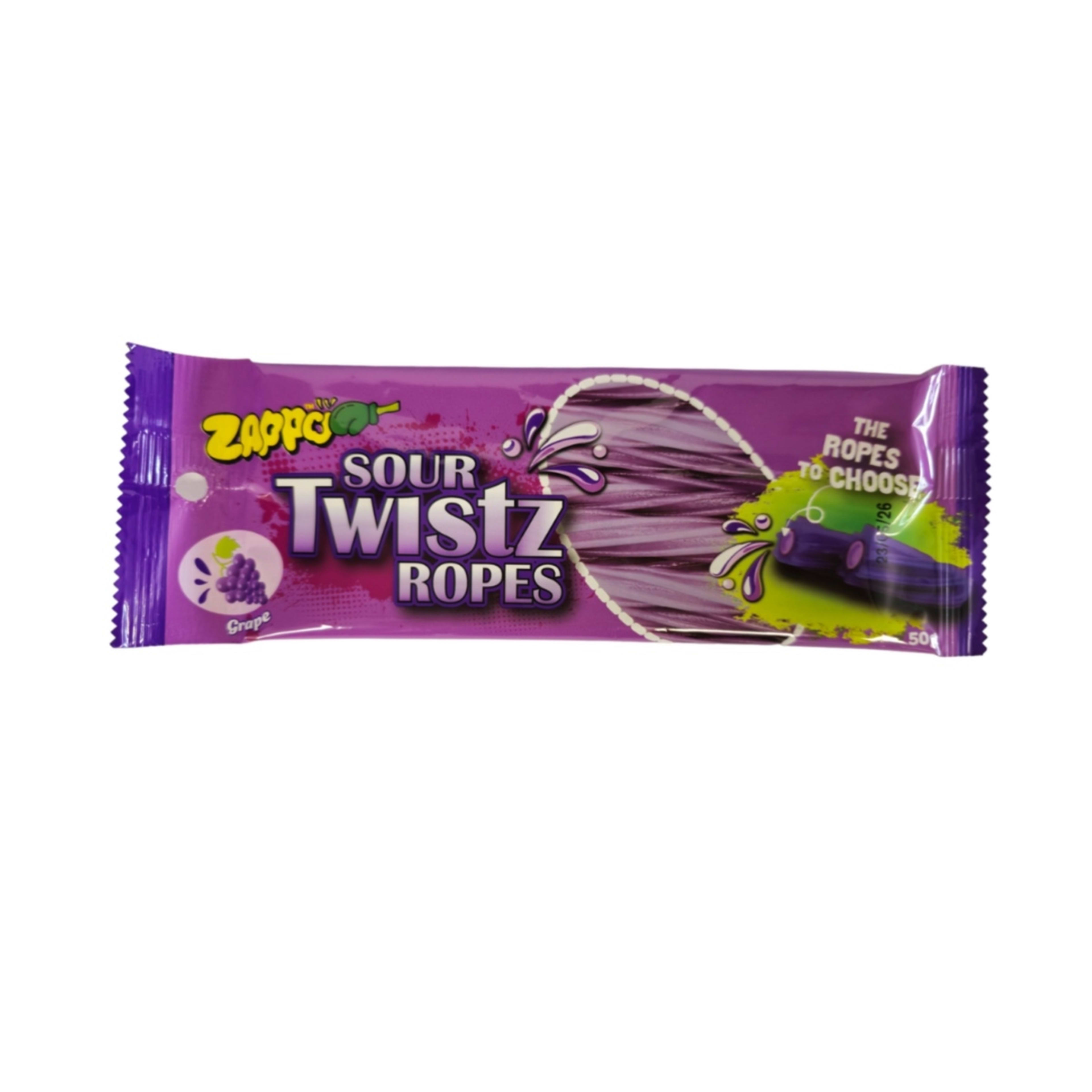 Zappo Sour Twistz Ropes Grape 50g - Kmart