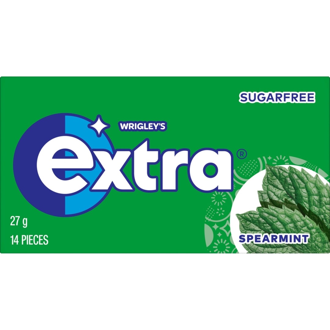 14 Piece Wrigley's Extra Spearmint Chewing Gum 27g - Kmart