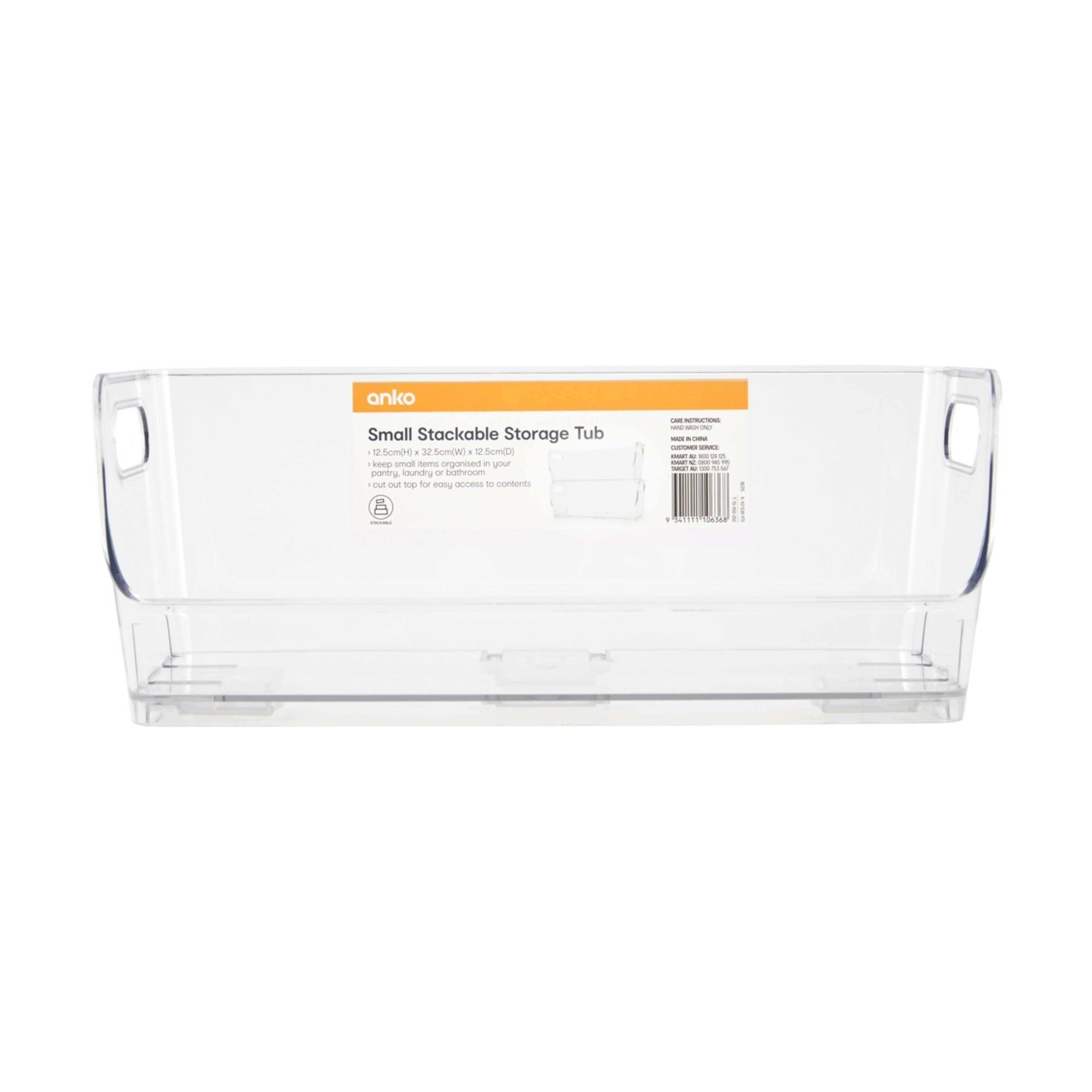 Small Stackable Storage Tub - Clear - Kmart