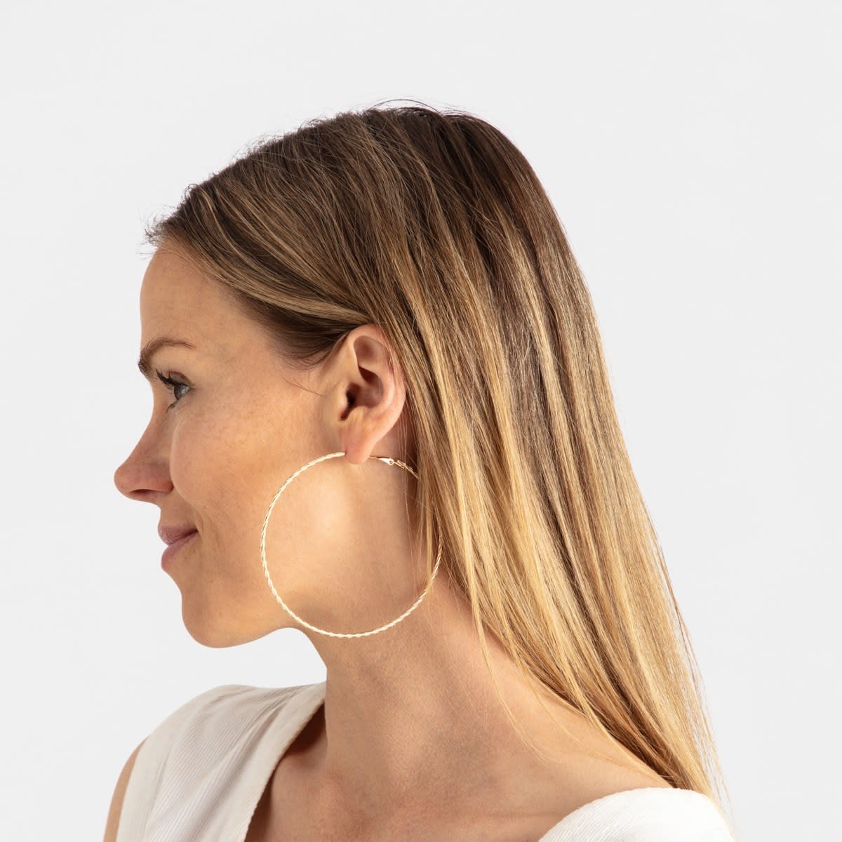 3 Pack Oversized Hoop Earrings - Gold Tone and Silver Tone - Kmart NZ