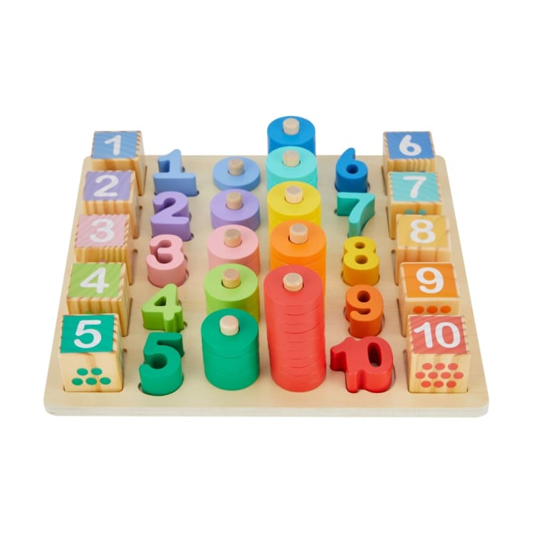 Wooden Play: Wooden Mega Stack and Count - Kmart