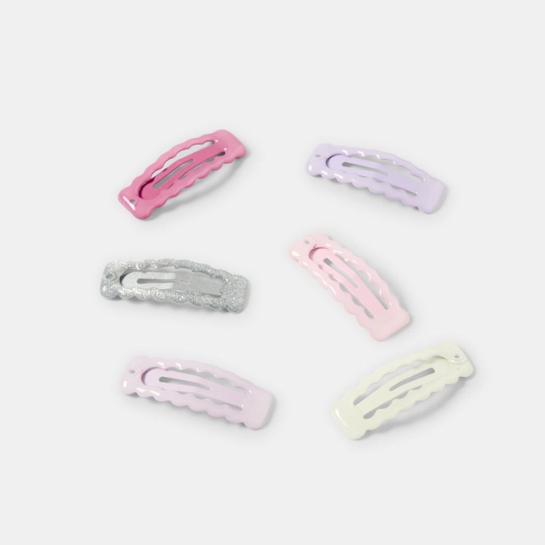 6 Pack Pastel Hair Clips - Kmart