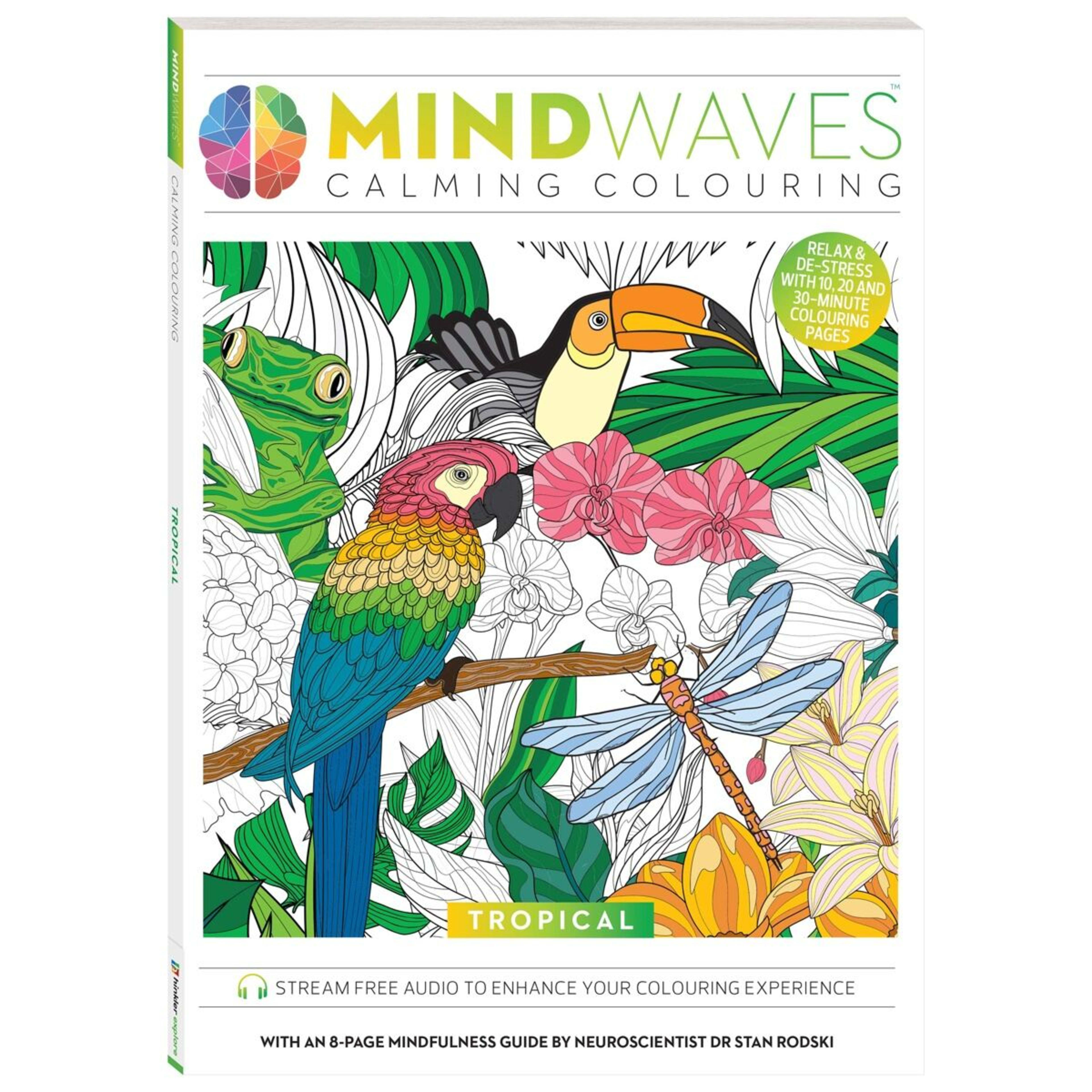 Mindwaves Calming Colouring: Tropical - Book - Kmart