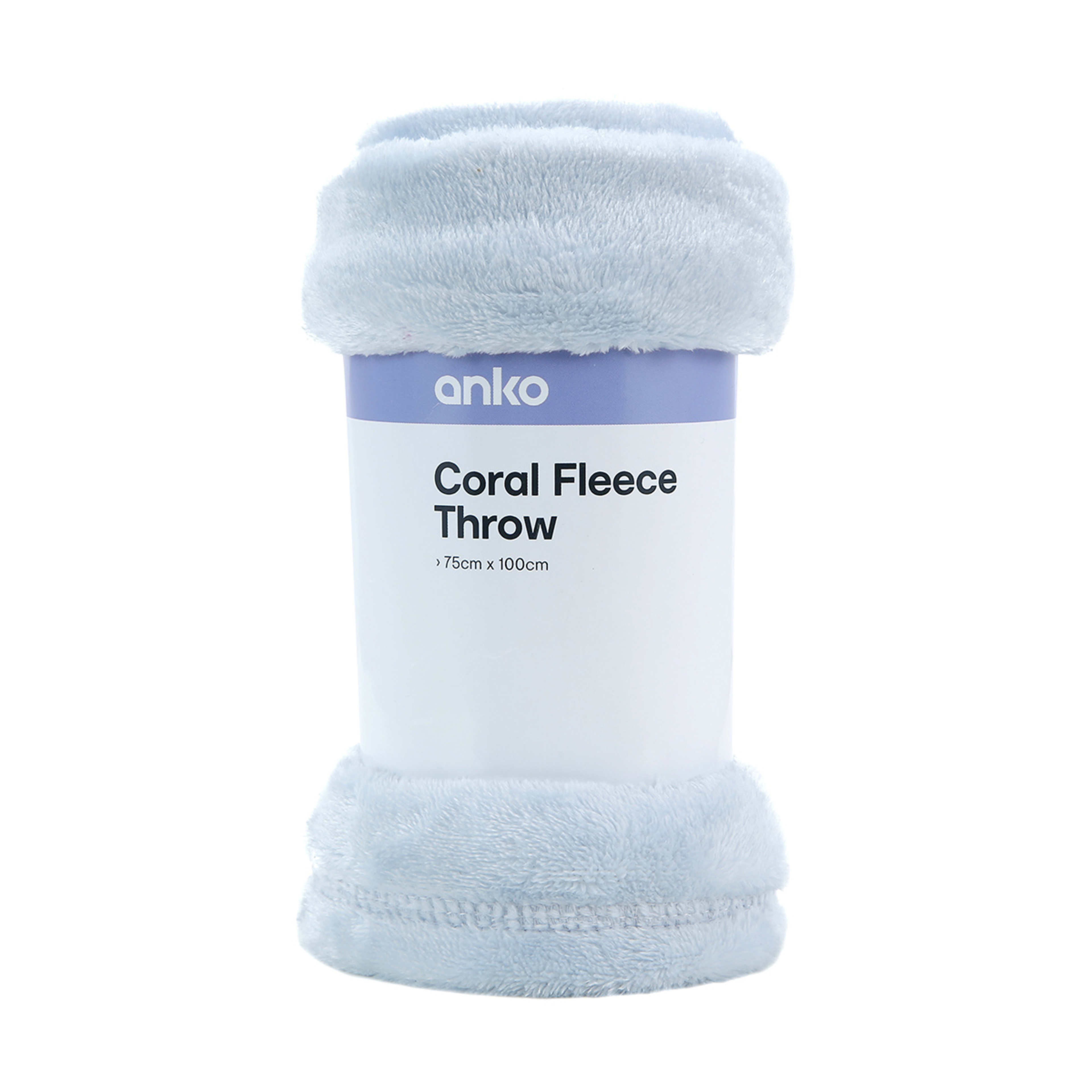 Coral Fleece Throw - Blue - Kmart