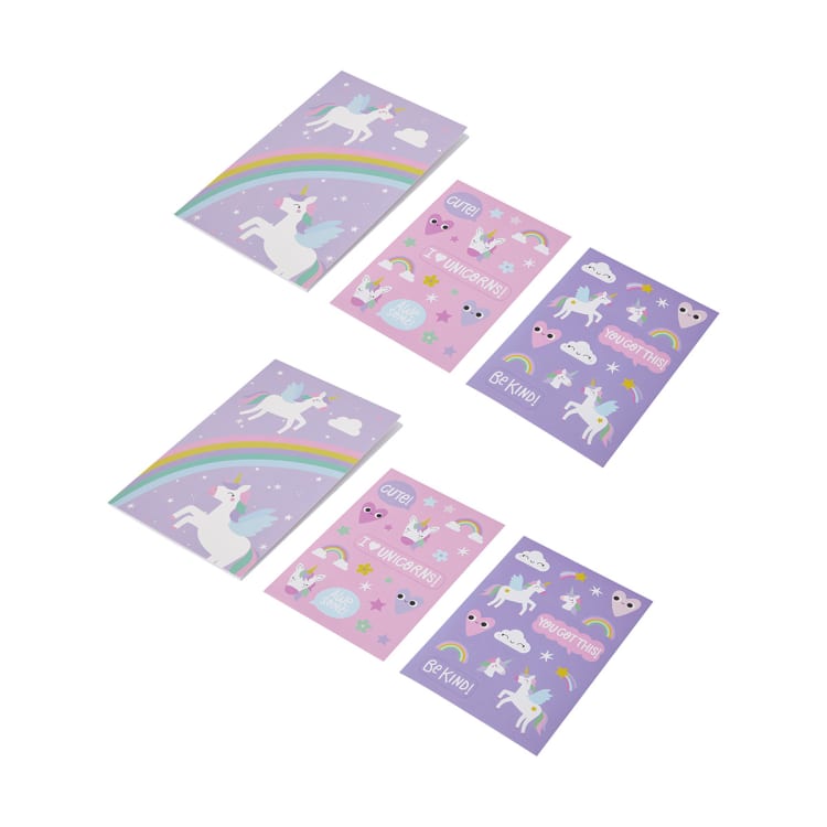 12 Piece Stationery Handbag Set - Unicorn, Assorted - Kmart