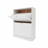 2 Tier Panelled Shoe Cabinet - Kmart