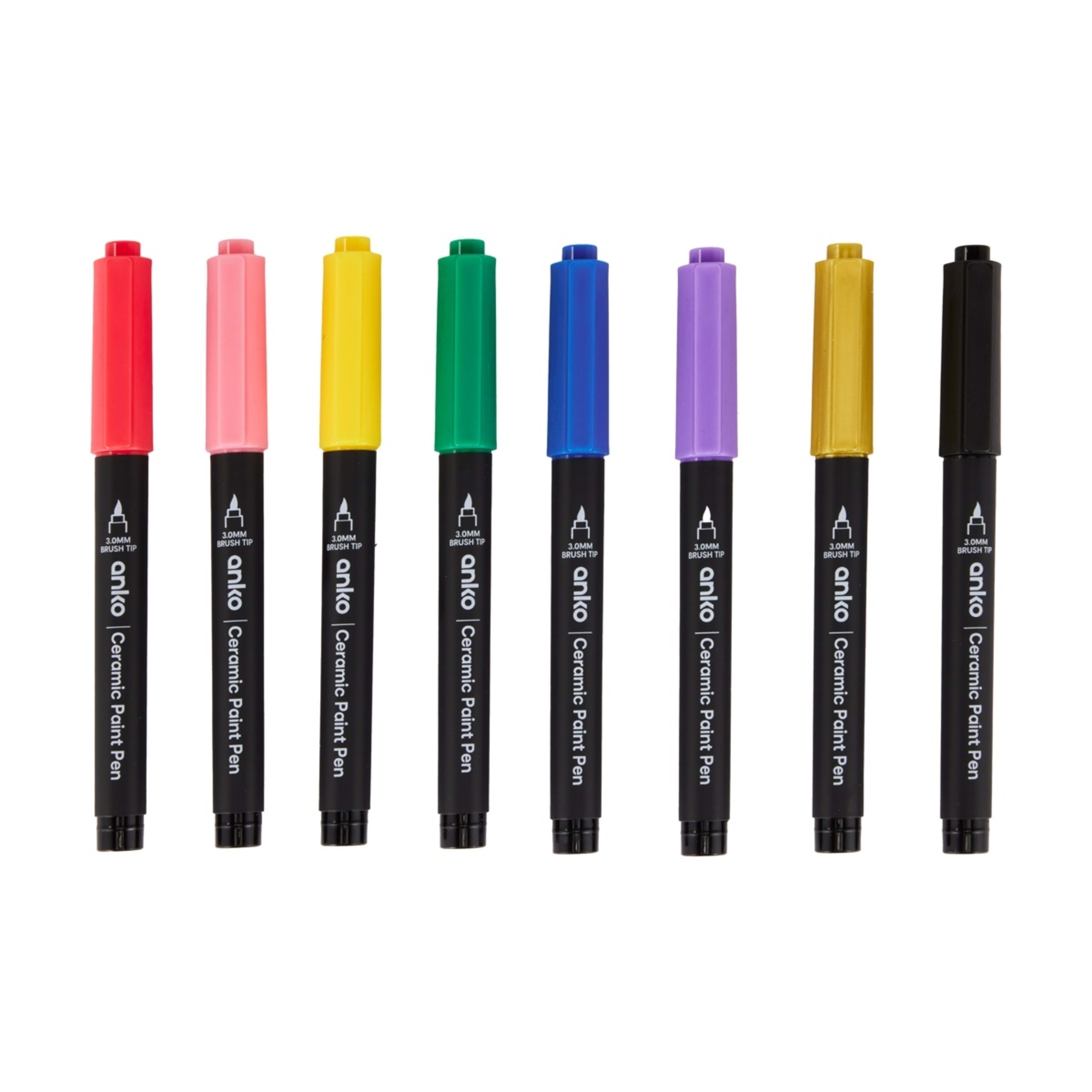 8 Pack Porcelain Brush Pens - Kmart