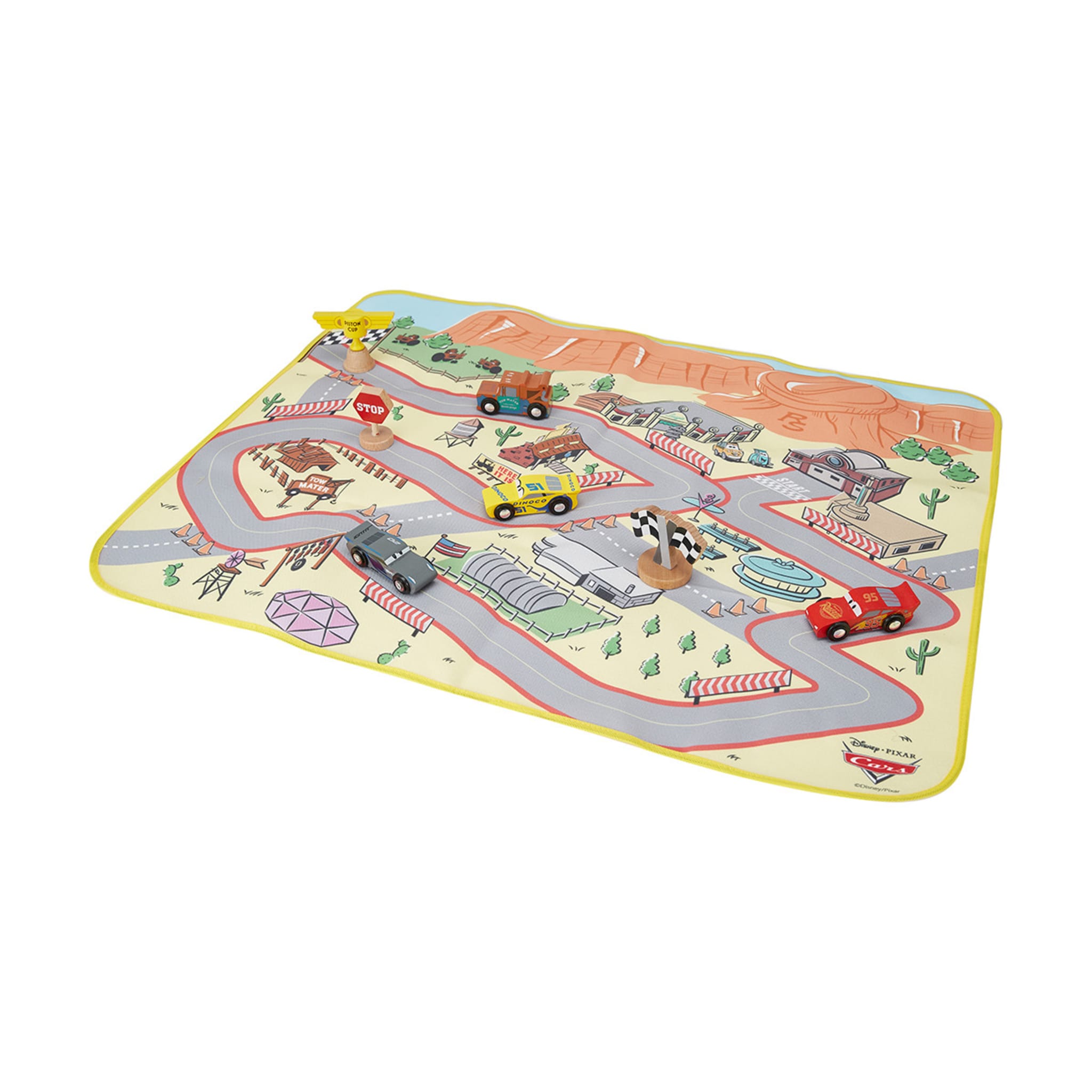 8 Piece Disney Pixar Cars Wooden Playmat Set - Kmart