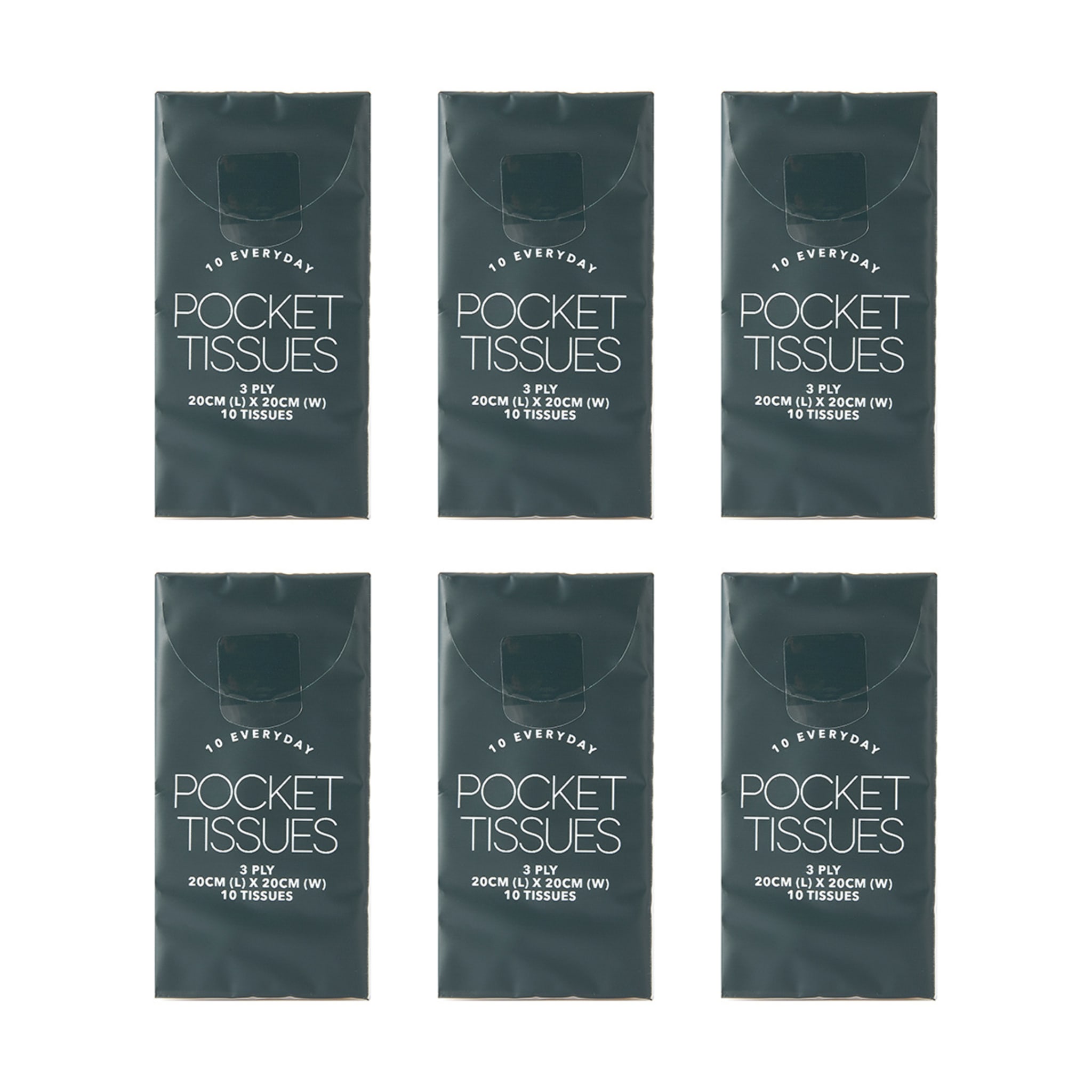 6 Pack Everyday Pocket Tissues - Kmart