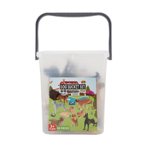 Dog Bucket Set, White Combo