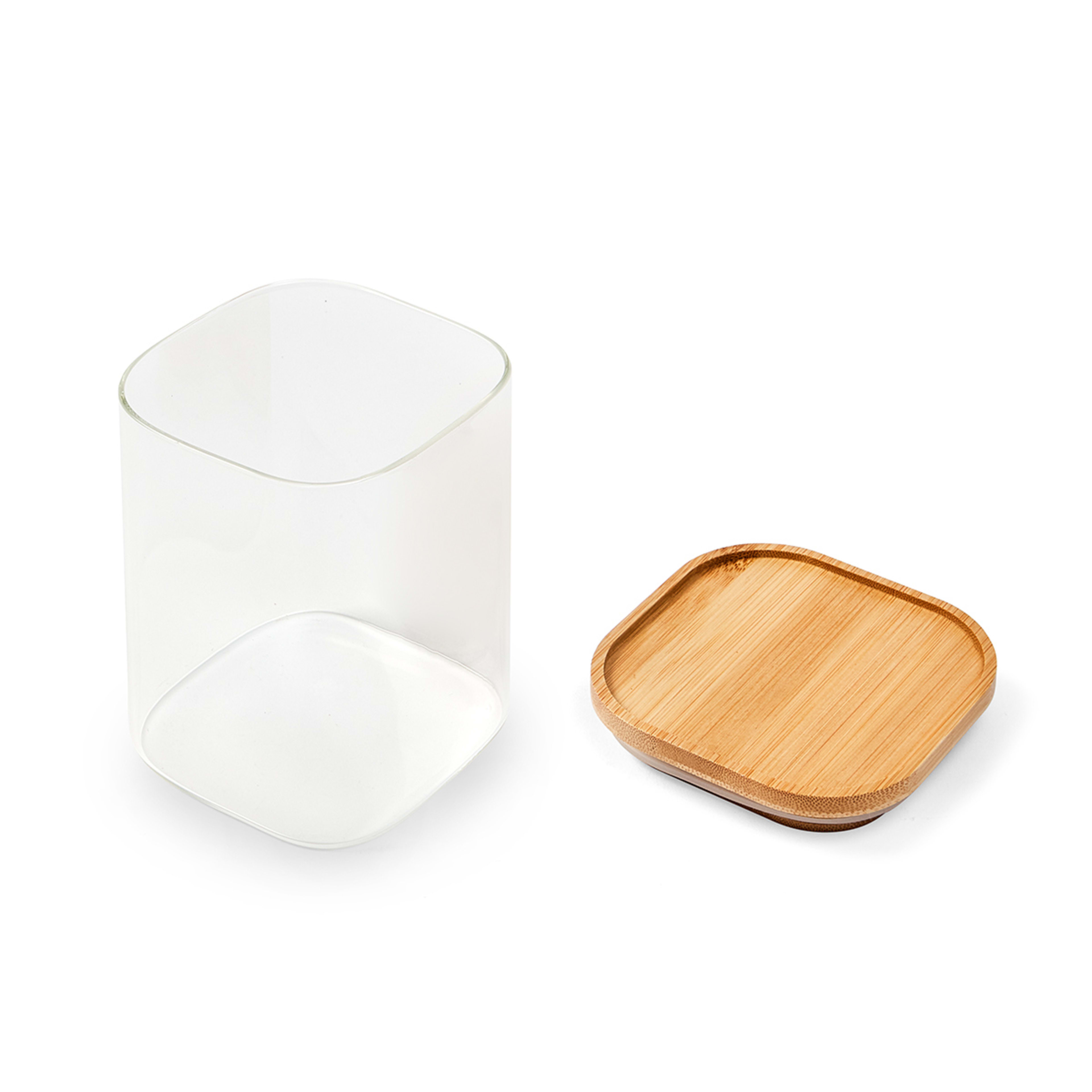 800ml Glass Container with Bamboo Lid - Kmart