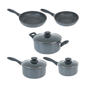 5 Piece Cookware Set - Stone Grey - Kmart