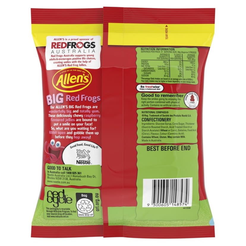 Allen's Big Red Frogs 420g - Kmart