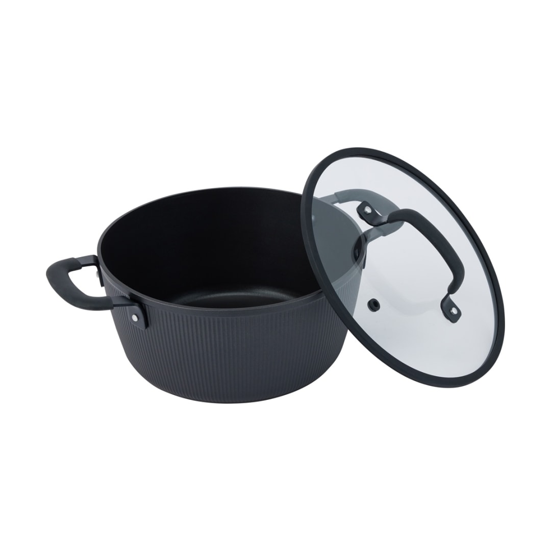 24cm Linear Non-Stick Casserole - Kmart