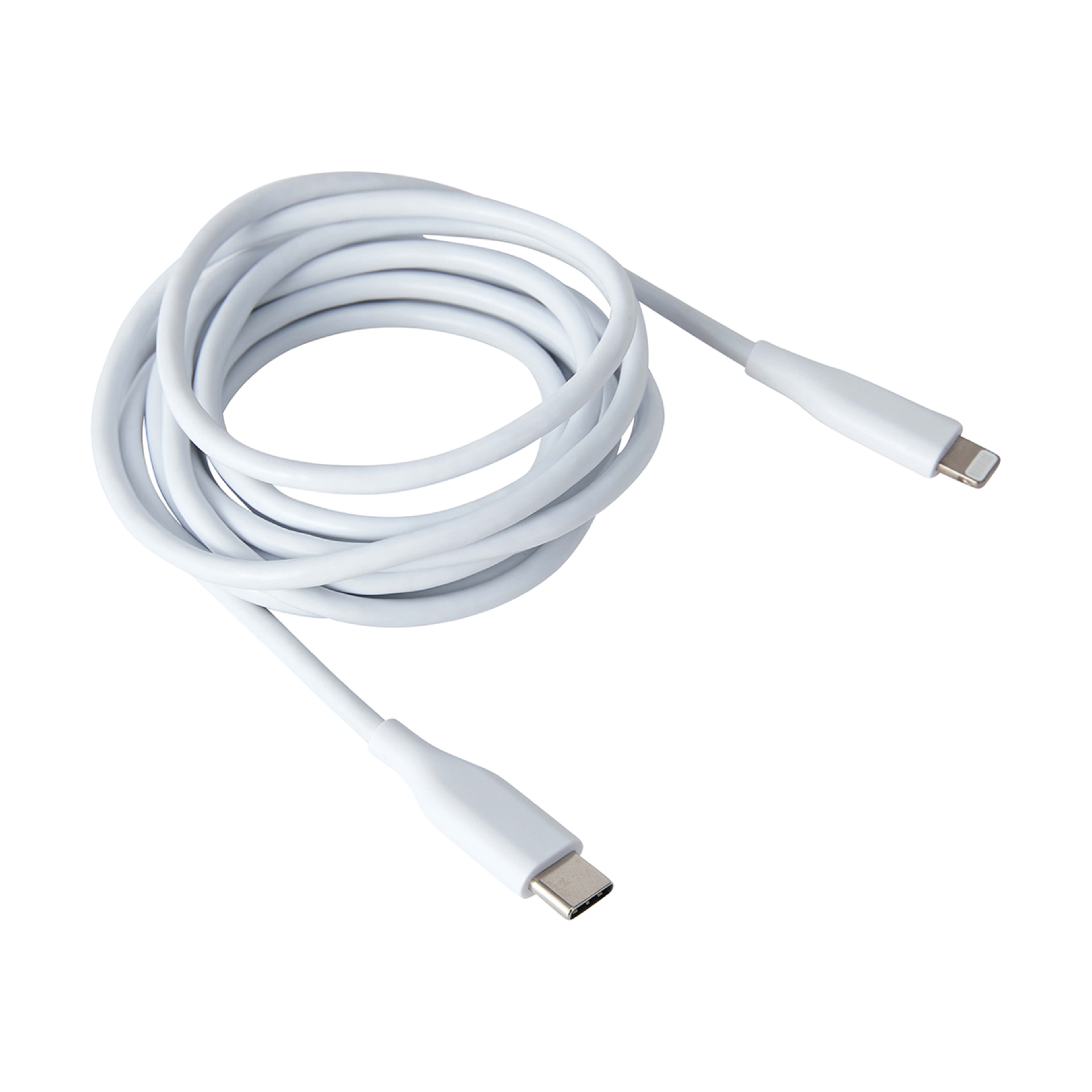 USBC Lightning Cable - 2m, White - Kmart