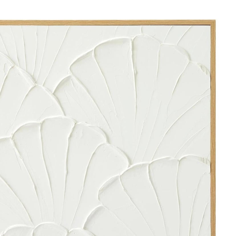 Textured Shell Framed Canvas - 80cm x 80cm - Kmart