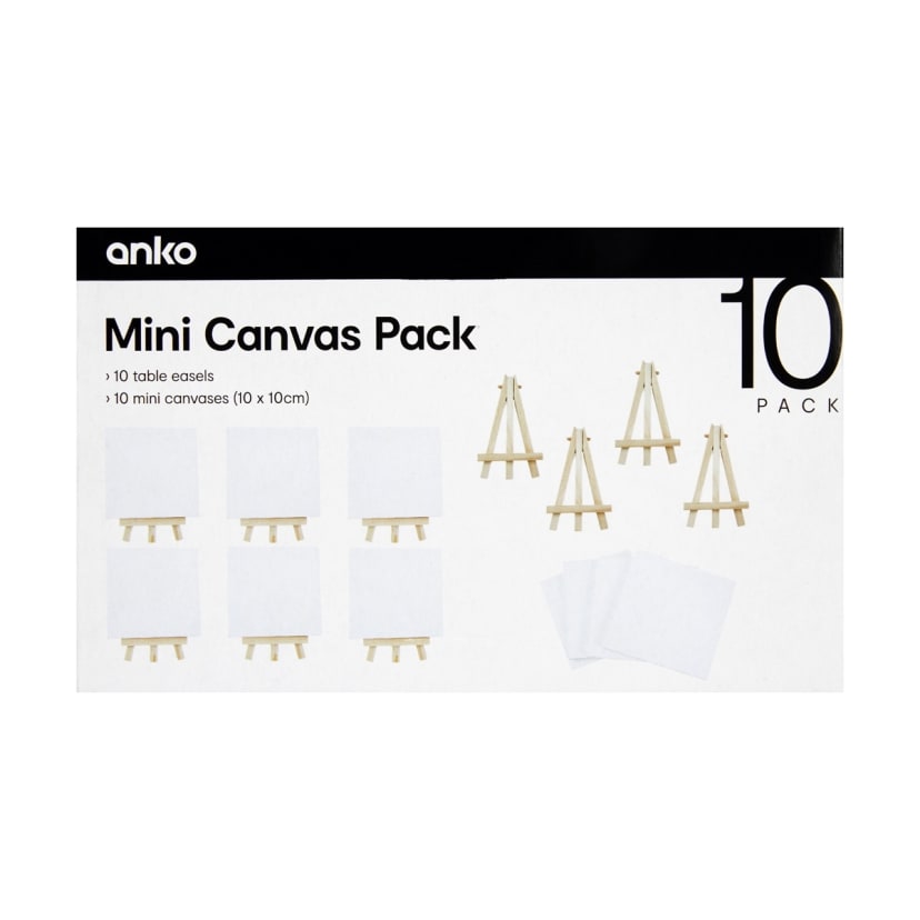 10 Pack Mini Canvas Set - Kmart