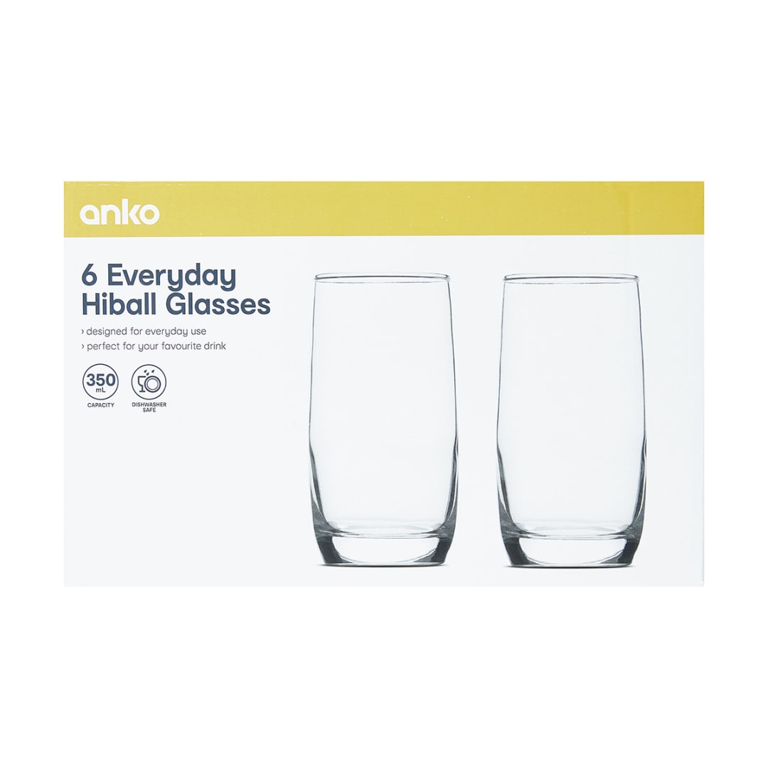 6 Everyday Hiball Glasses - Kmart