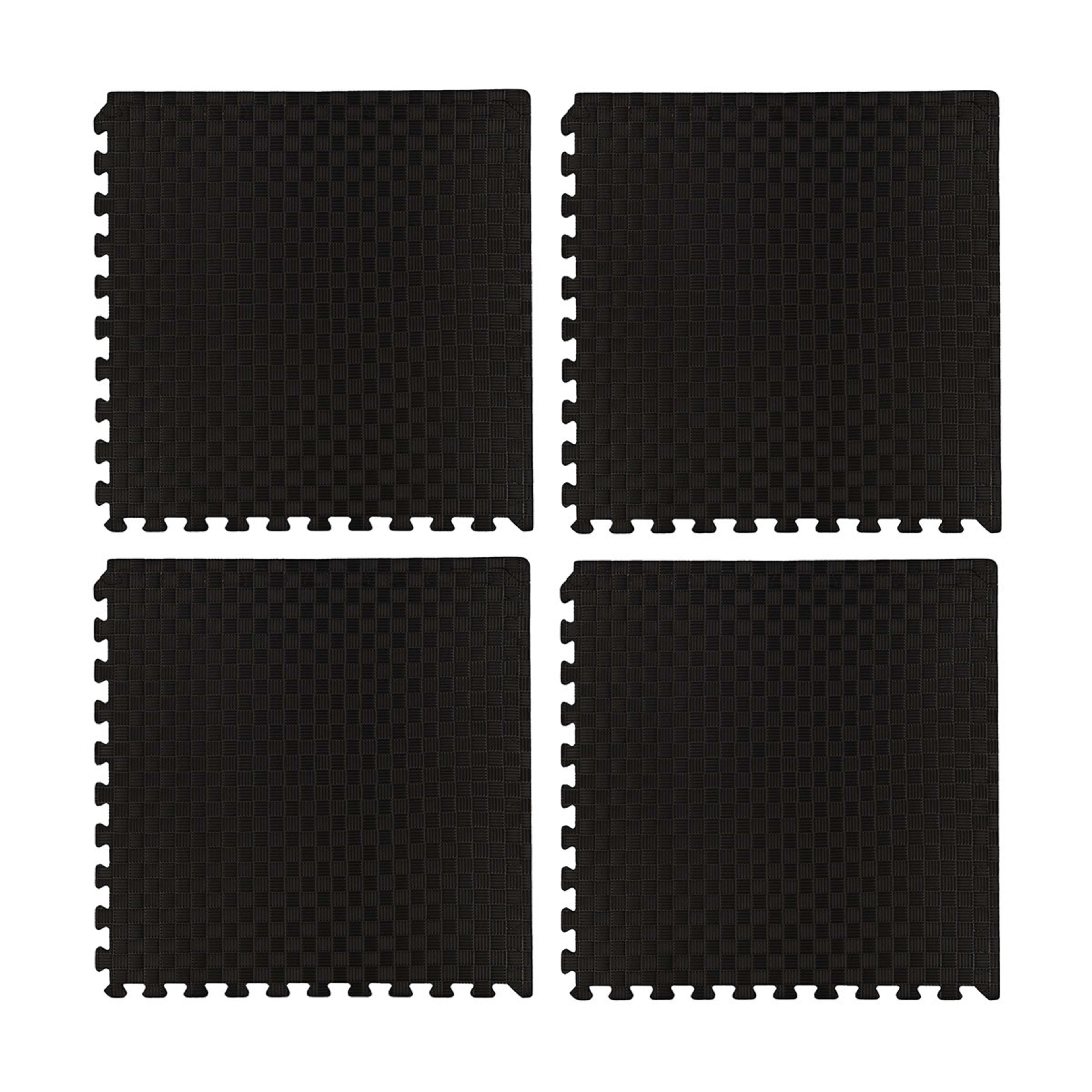 4 Pack EVA Solid Floor Tiles - Black - Kmart