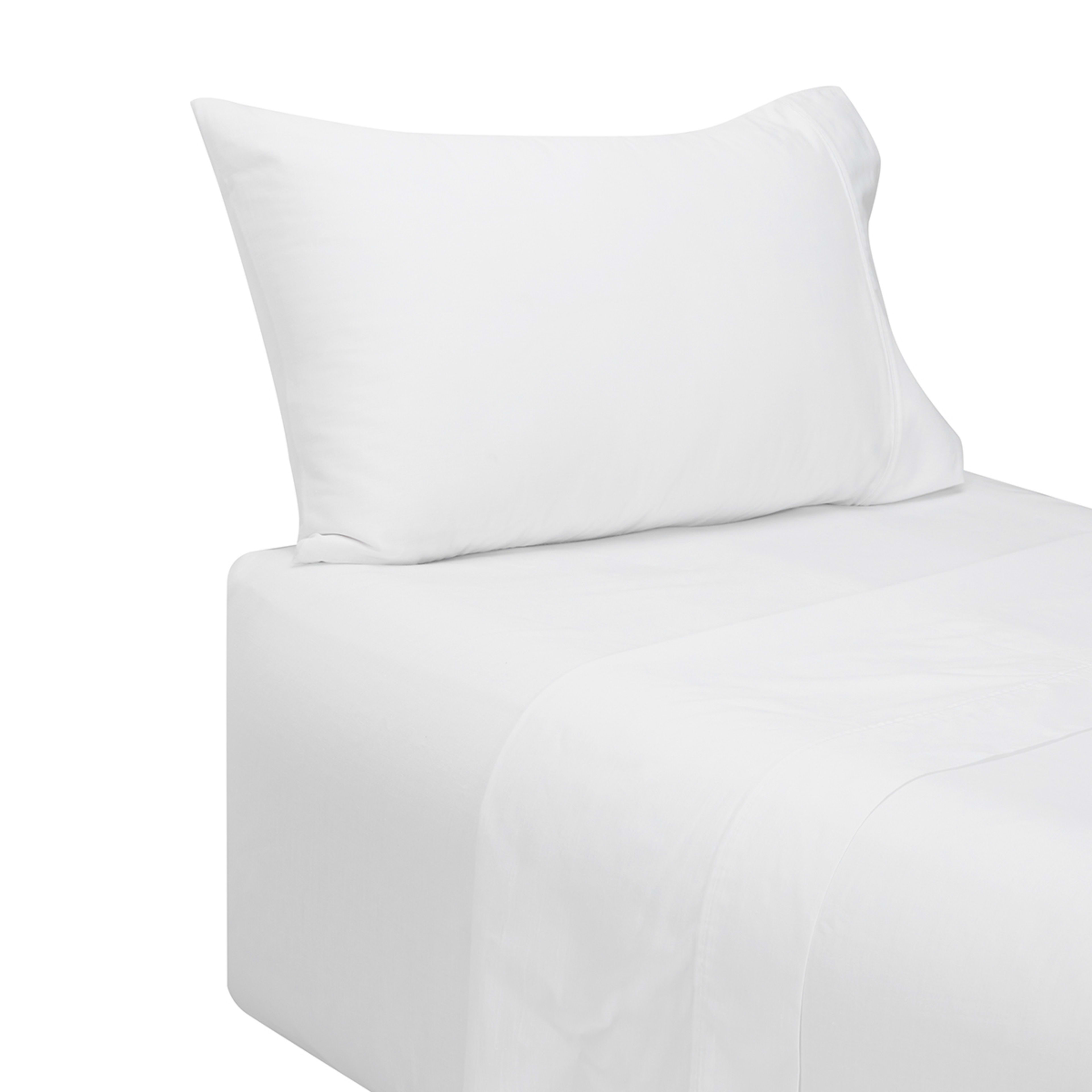 180 Thread Count Sheet Set - King Single Bed, White - Kmart