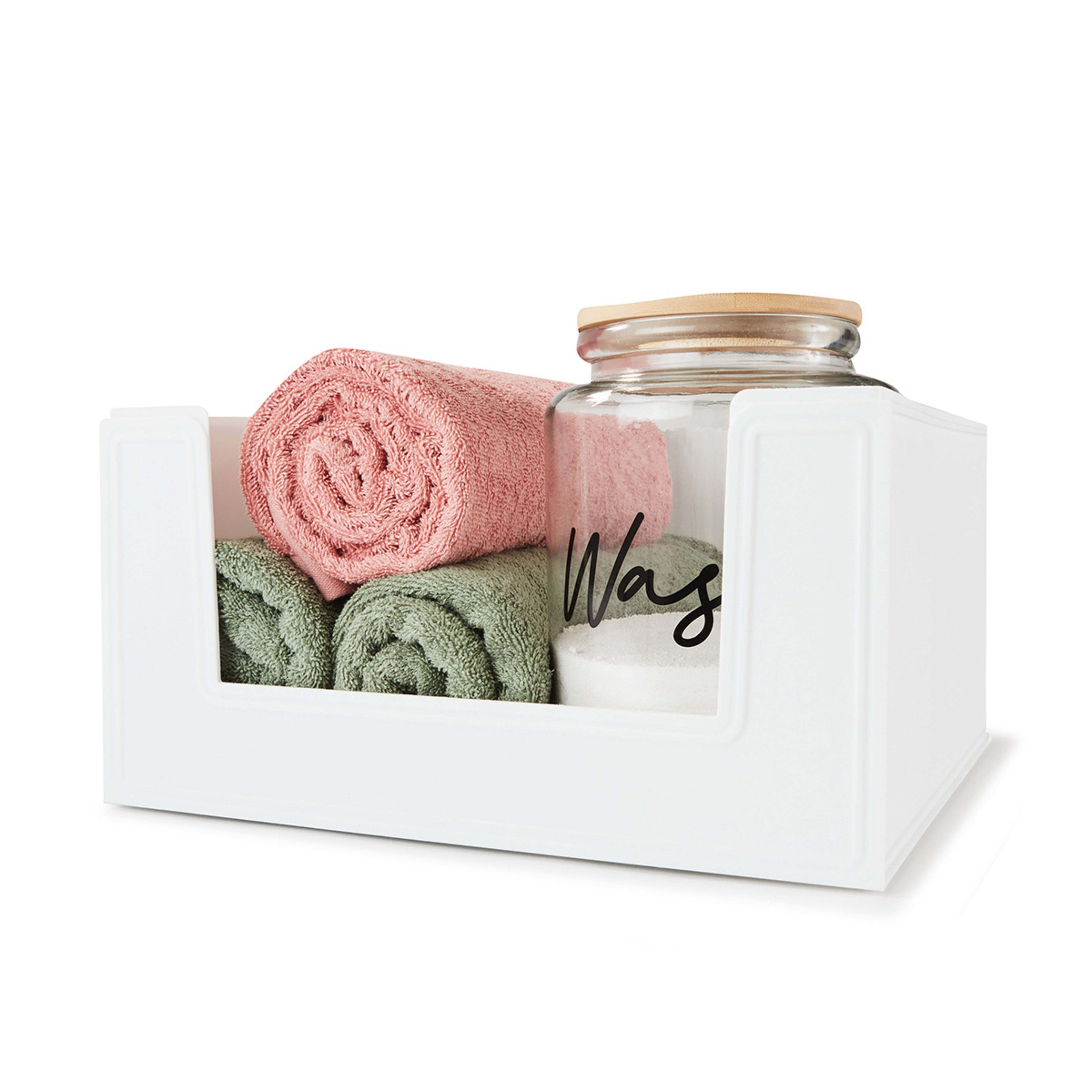 28.5L Modular Open Front Stackable Bin - White - Kmart NZ