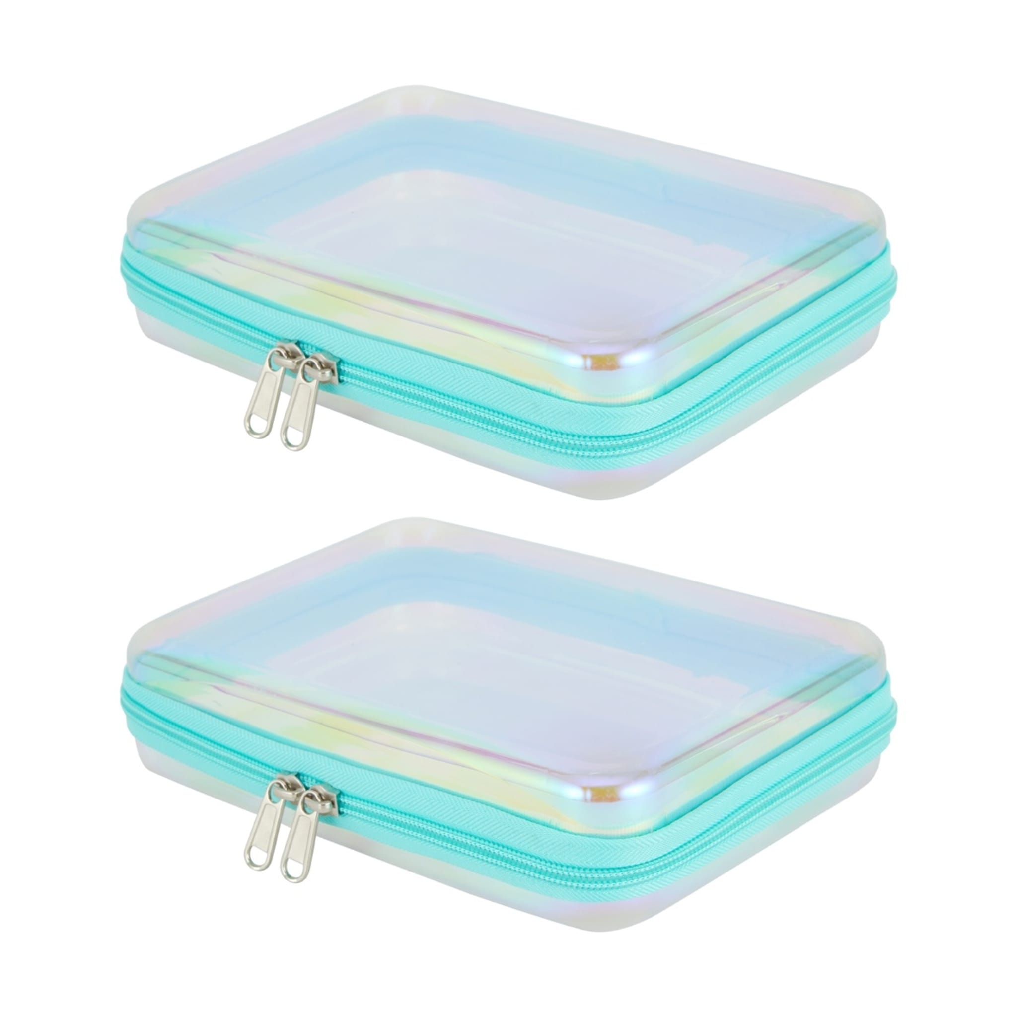 2 Pack Clear Packing Cubes - Iridescent - Kmart NZ