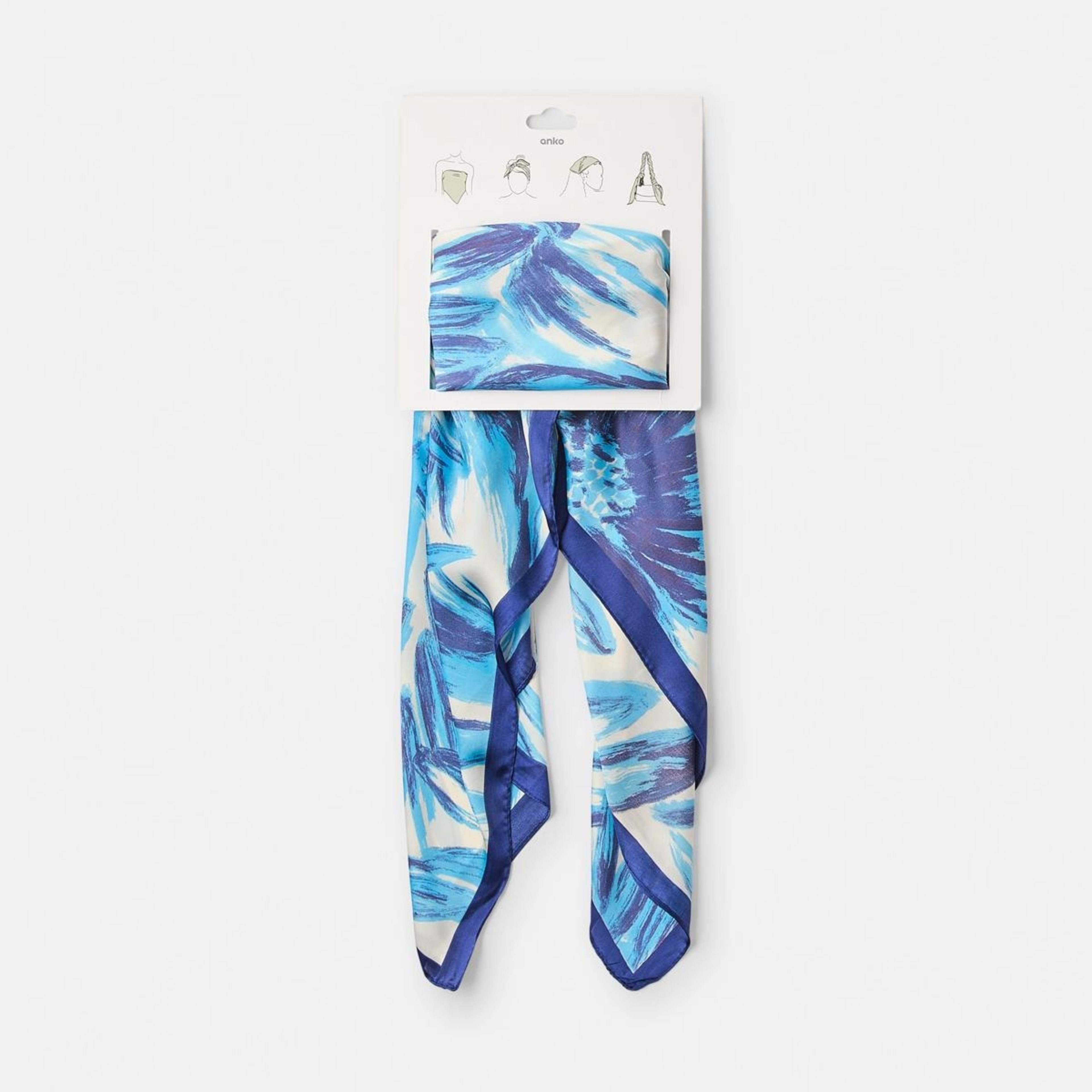 Floral Hair Scarf - Navy - Kmart