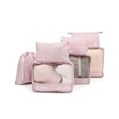 7 Piece Packing Cube - Pink - Kmart