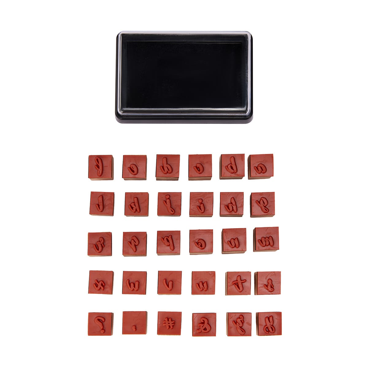 Wooden Stamp Set - Alphabet, Small Script - Kmart