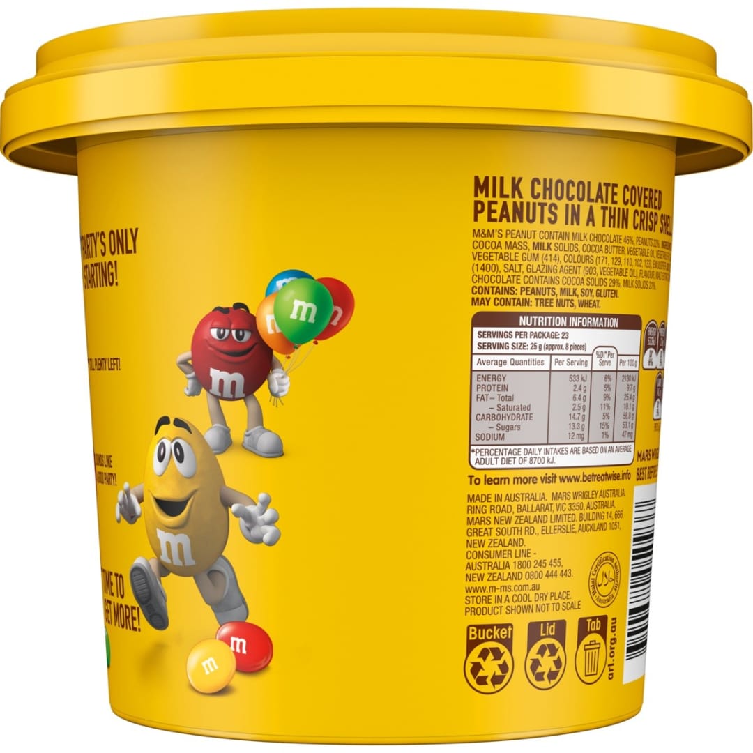 M&M's Peanut Party Bucket 575g - Kmart