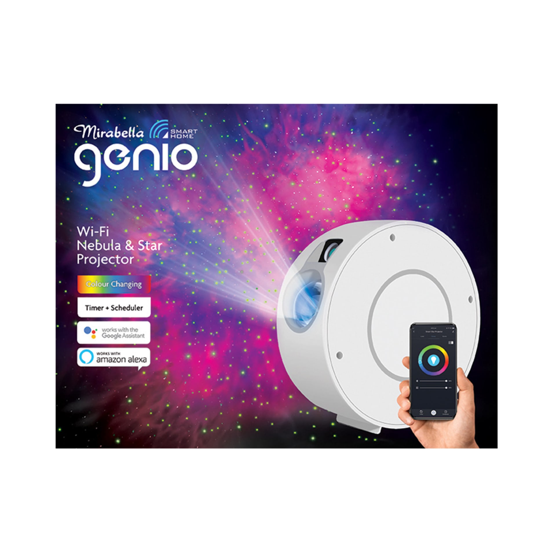 Mirabella Genio Wi-Fi Nebula & Star Projector - Kmart