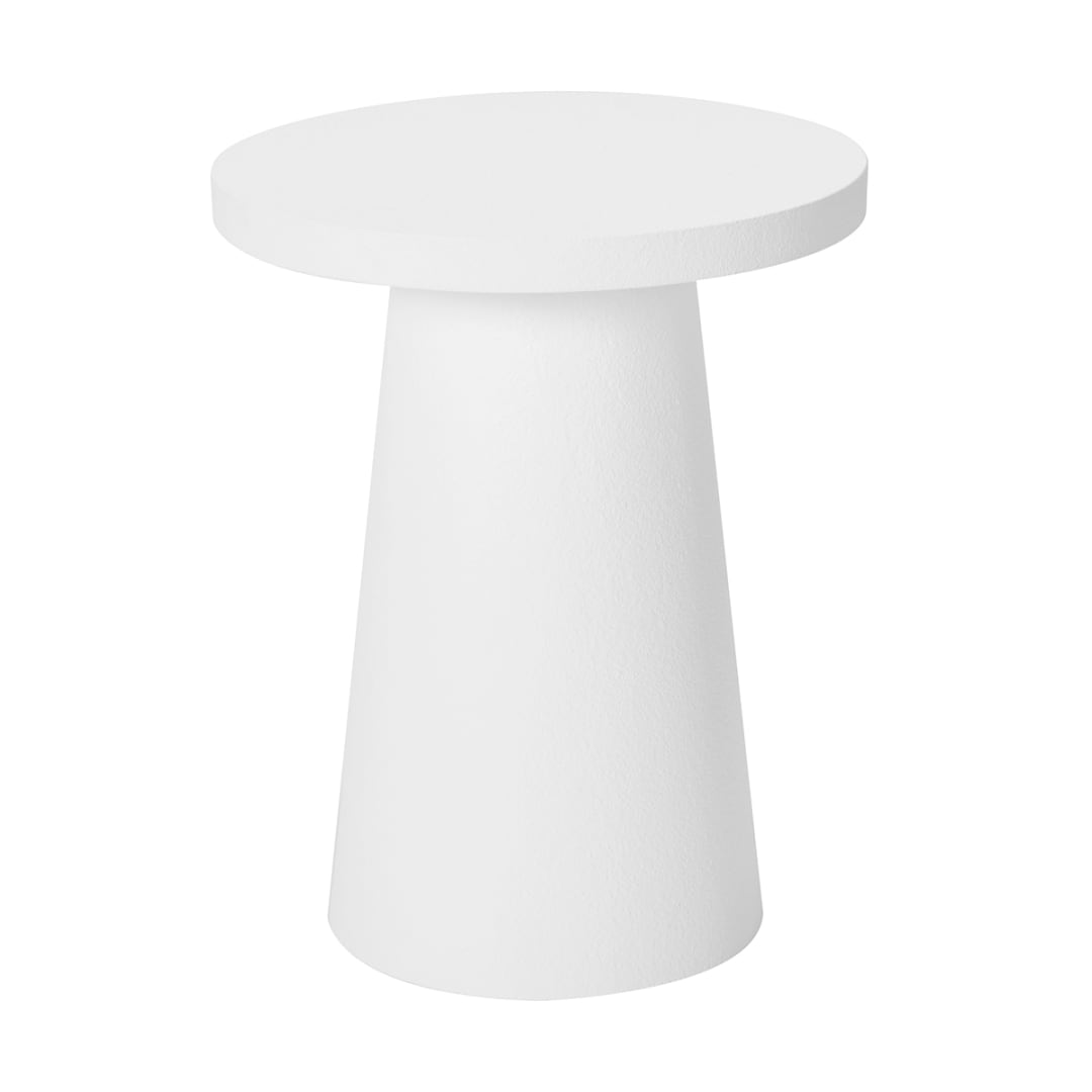 White Textured Side Table - Kmart