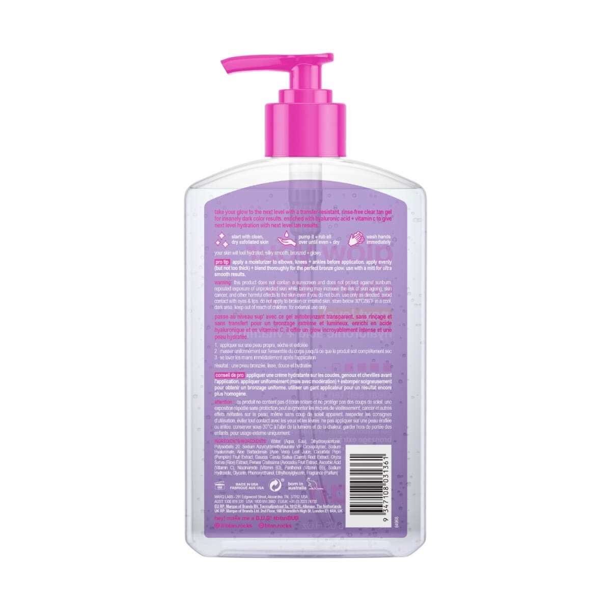 b.tan Glow Your Own Way Next Level Clear Self Tan Gel 473ml ...