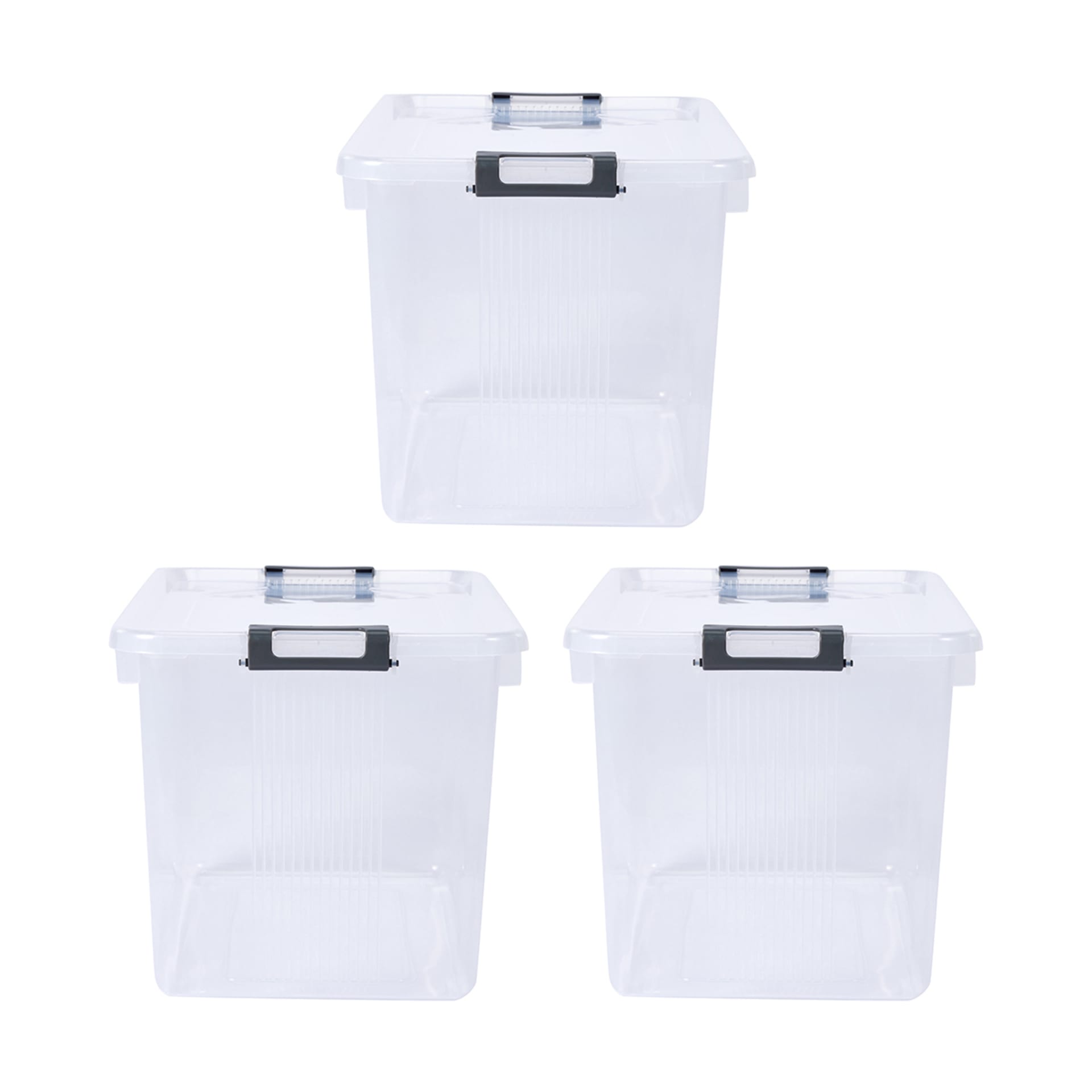 3 Pack 20L Tubs with Lids - Kmart