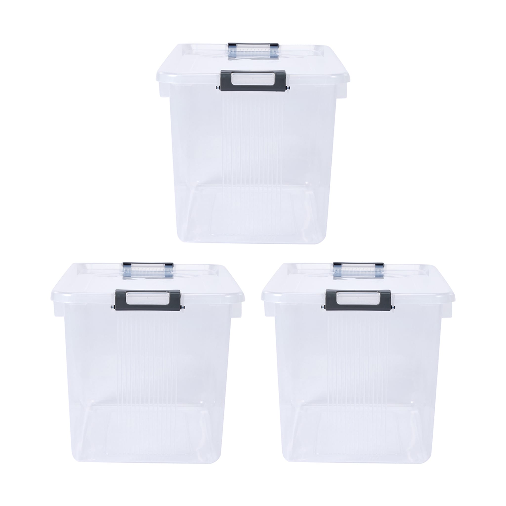 3 Pack 20L Tubs with Lids - Kmart