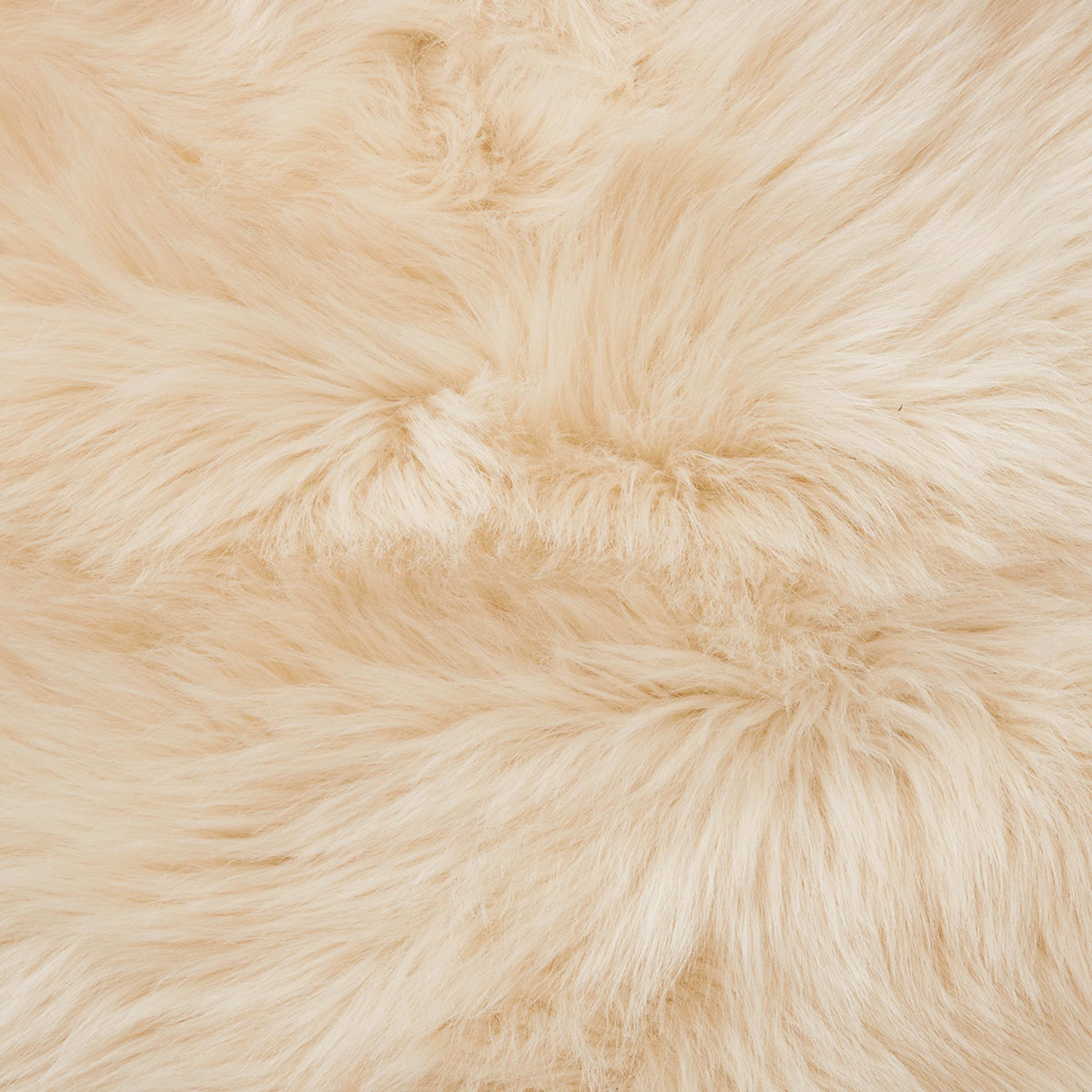 Cream Faux Fur Mat - Kmart