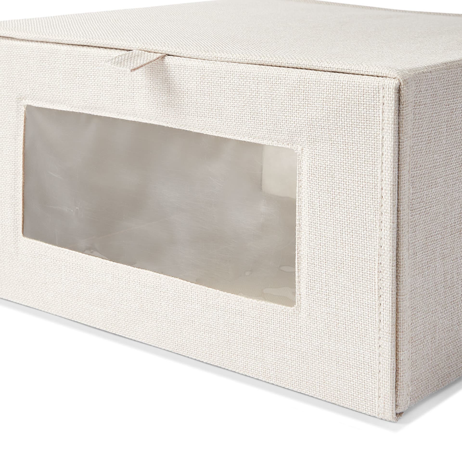 Linen Look Clothing Storage Box - Beige - Kmart